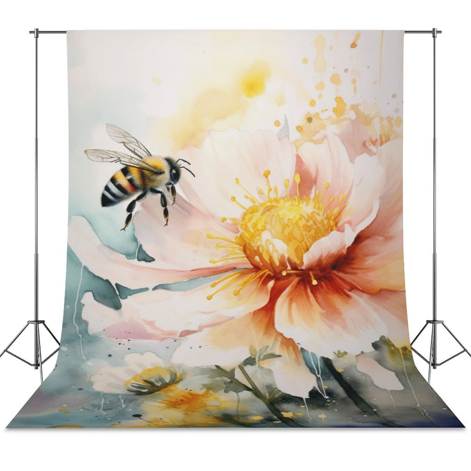 Honey Bees That Collect Nectar Party Backdrop Birthday Decoration ...