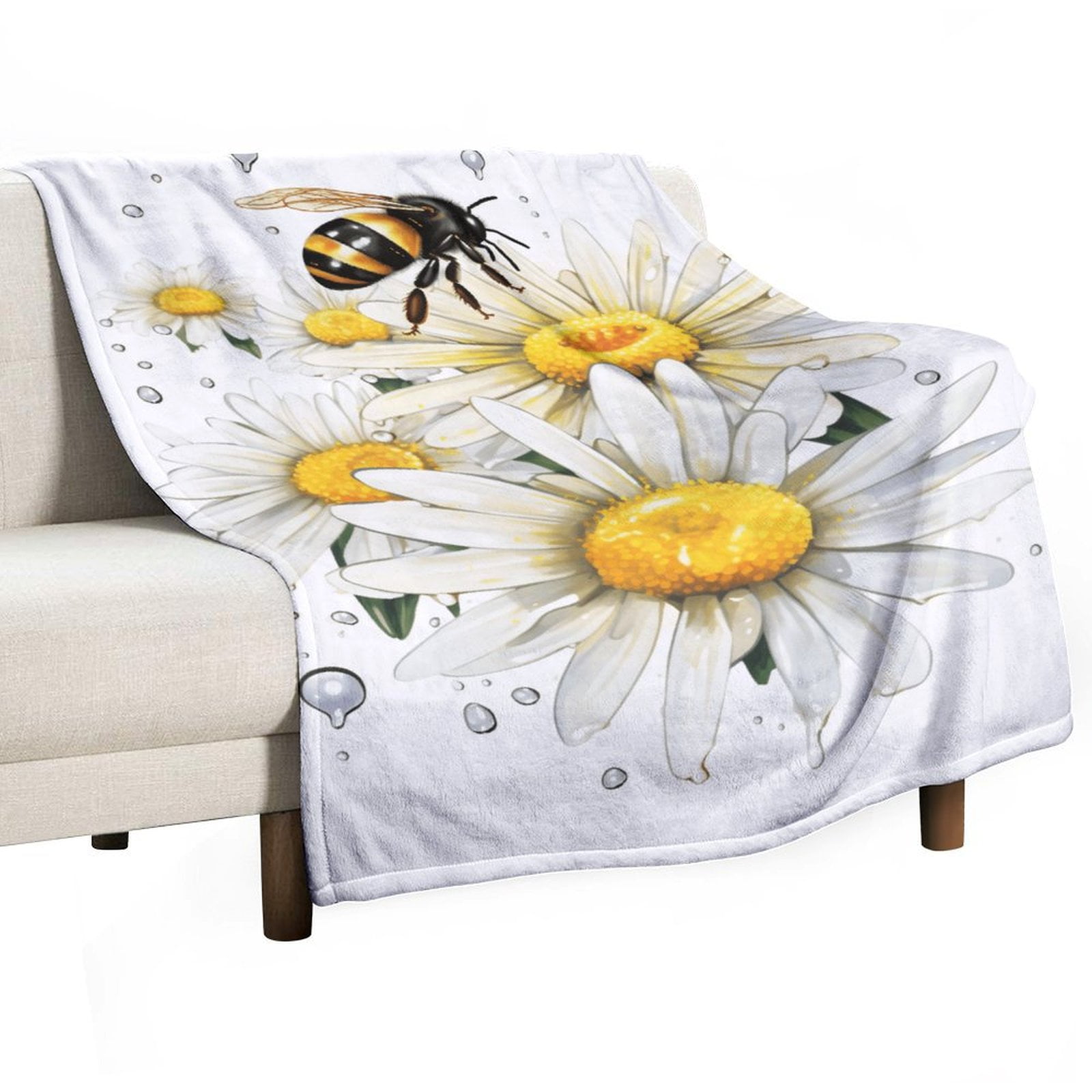 Honey Bees That Collect Nectar Plush Throw Blankets Cartoon Cute ...