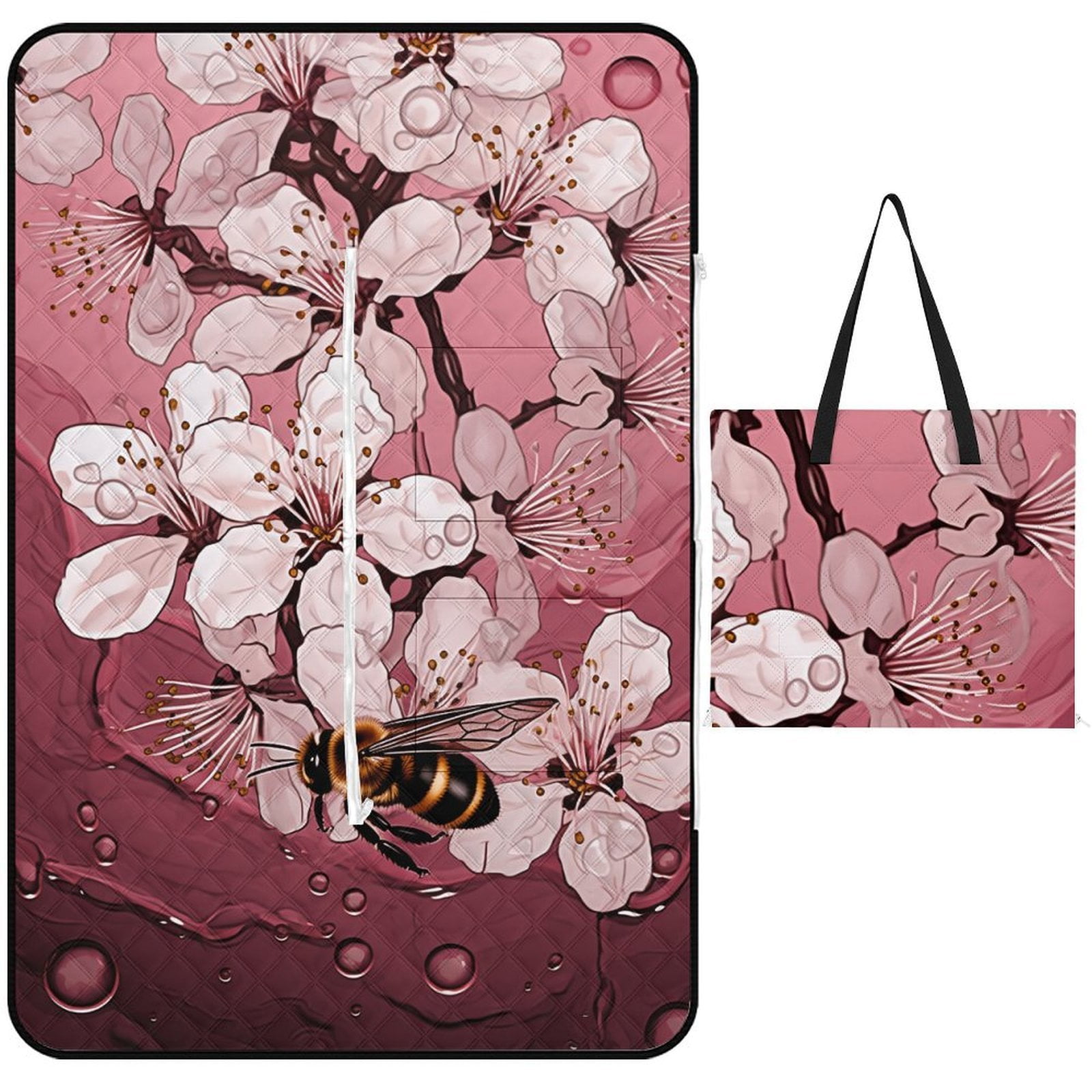 Honey Bees That Collect Nectar Portable Waterproof Outdoor Picnic Mat ...