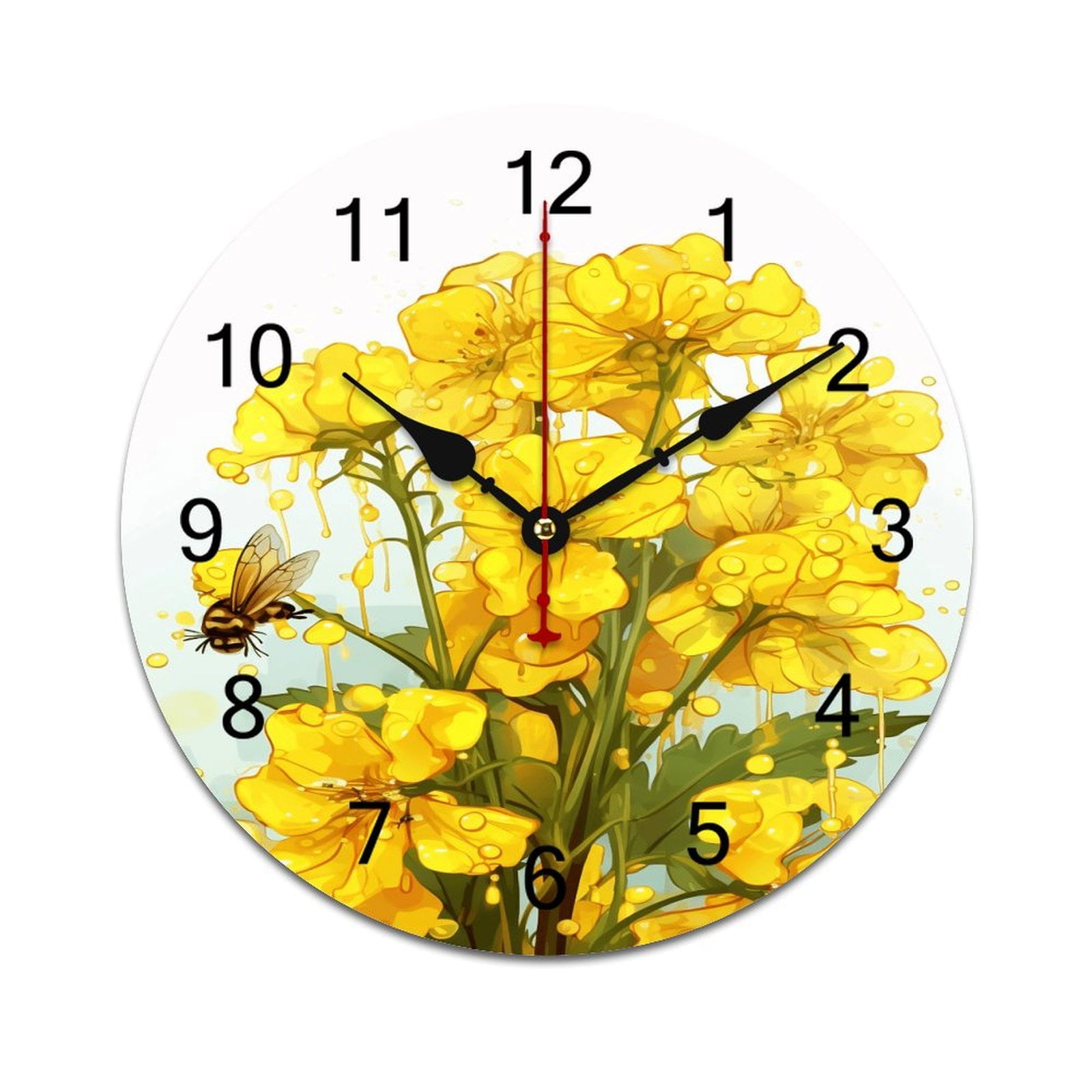 Honey Bees That Collect Nectar Round Wall Clock Modern Design Home ...
