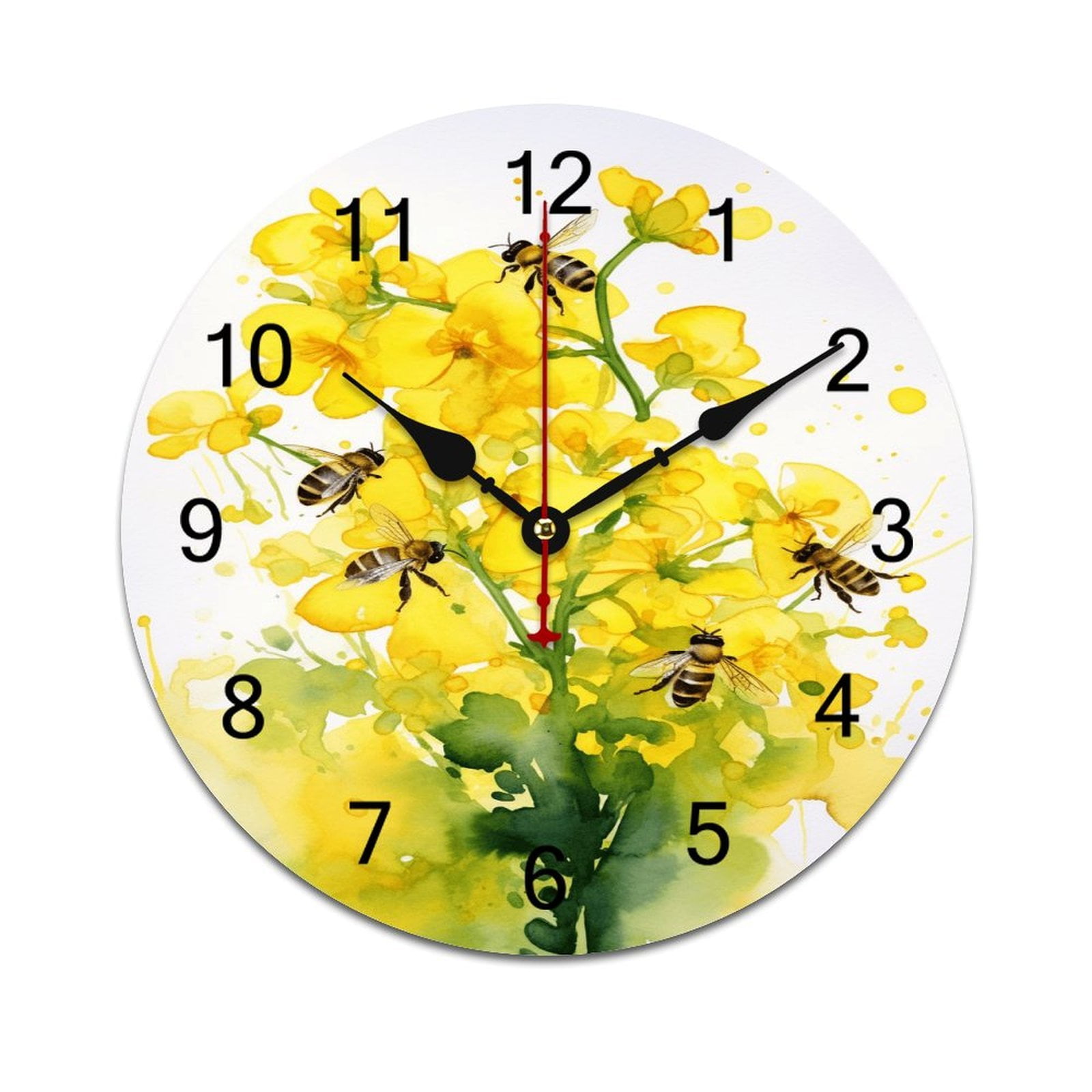 Honey Bees That Collect Nectar Round Wall Clock Modern Design Home ...