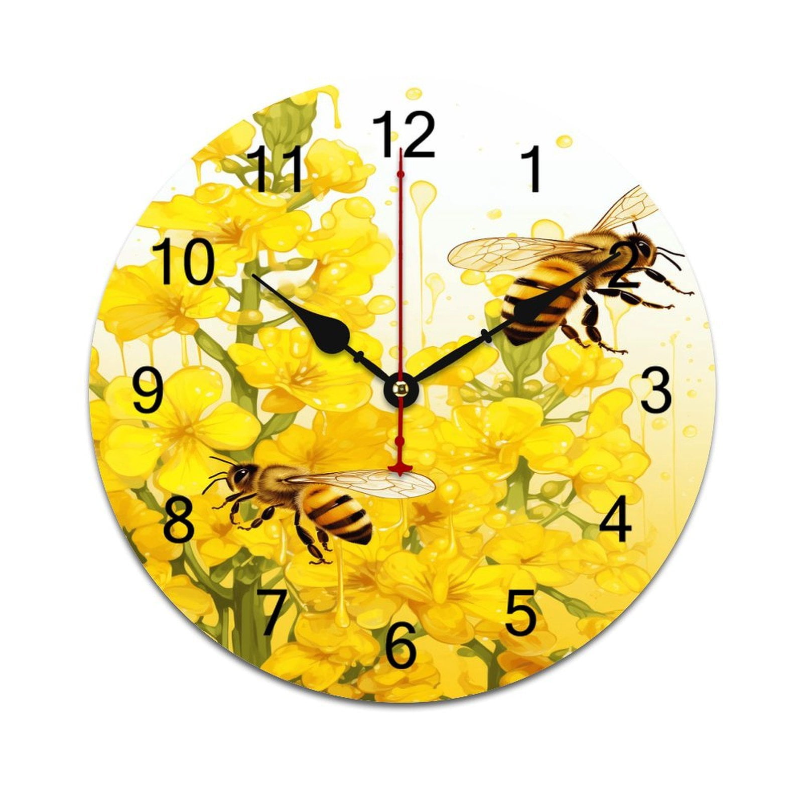 Honey Bees That Collect Nectar Silent Wall Clock Movement Battery Clock ...