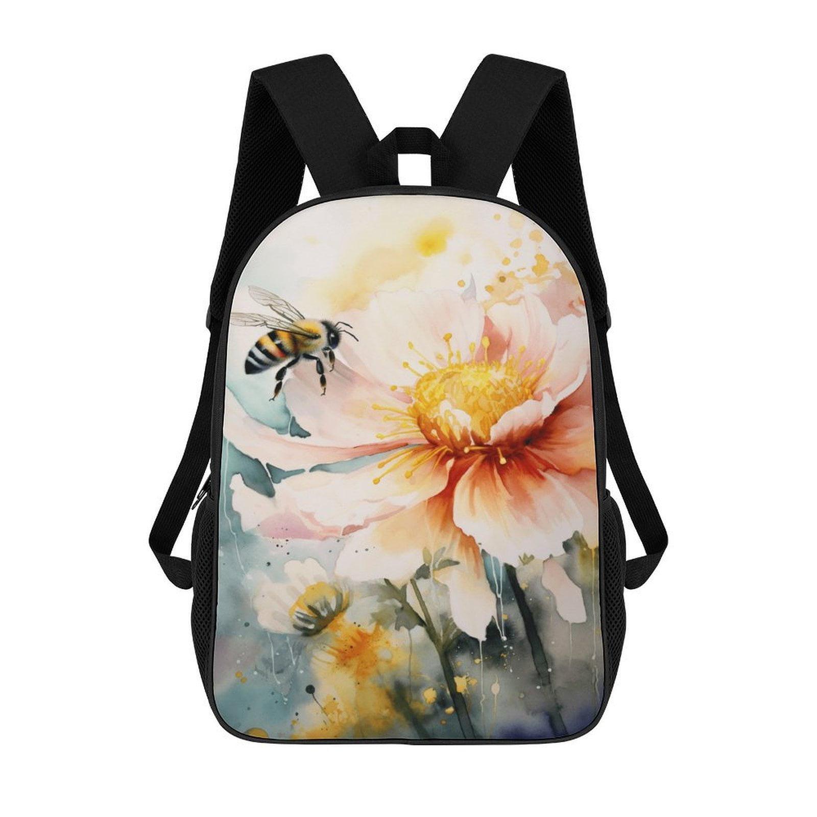 Honey Bees That Collect NectarZipper Backpack Book Bag Supplies 17 Inch ...