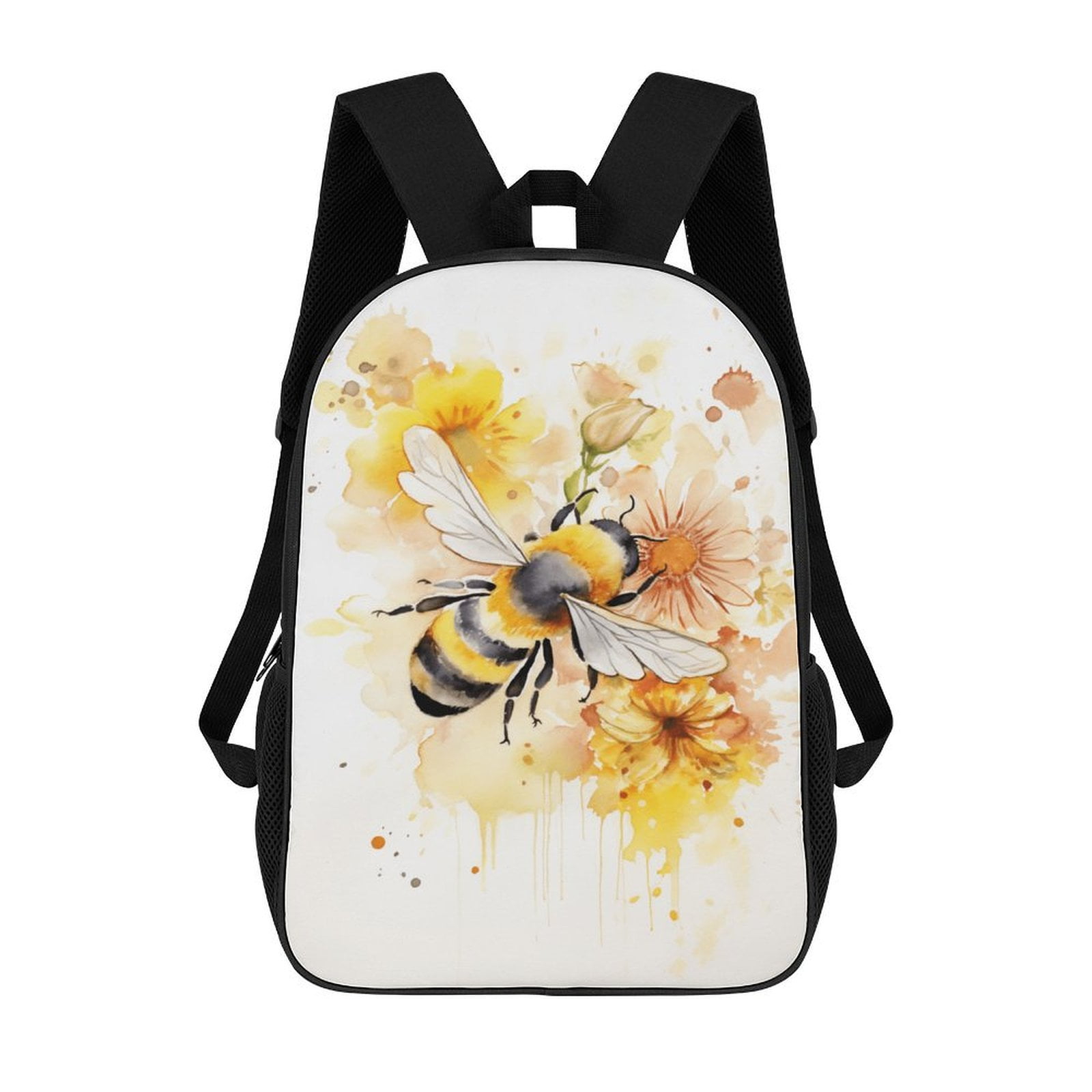 Honey Bees That Collect NectarZipper Backpack Book Bag Supplies 17 Inch ...