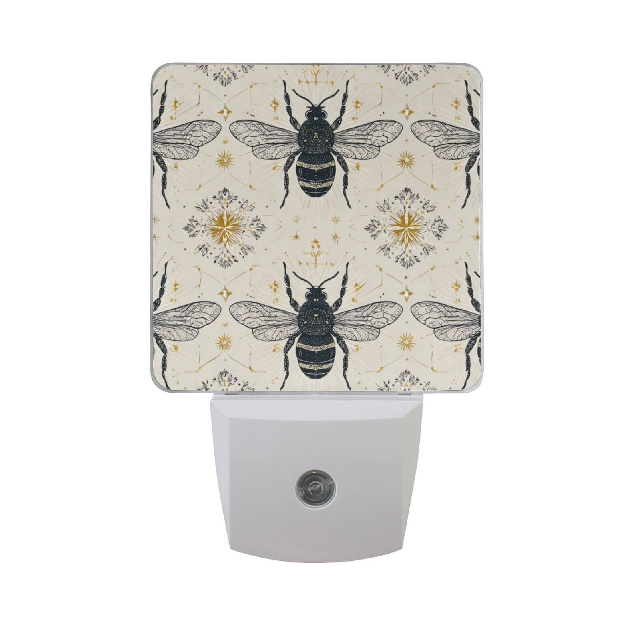 Honey Bees with Elegant Prints LED Night Light Sensor Lamp Plug-in ...
