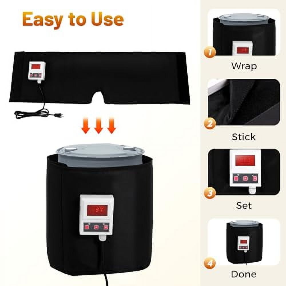 Honey Bucket Heater, 110V 400W 5 Gallon Pail Heater Honey Barrel Heater ...