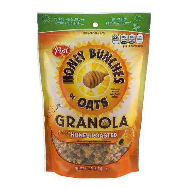 Honey Bunches Of Oats Honey Roasted Granola 4 Pack, 11 Oz - Walmart.com