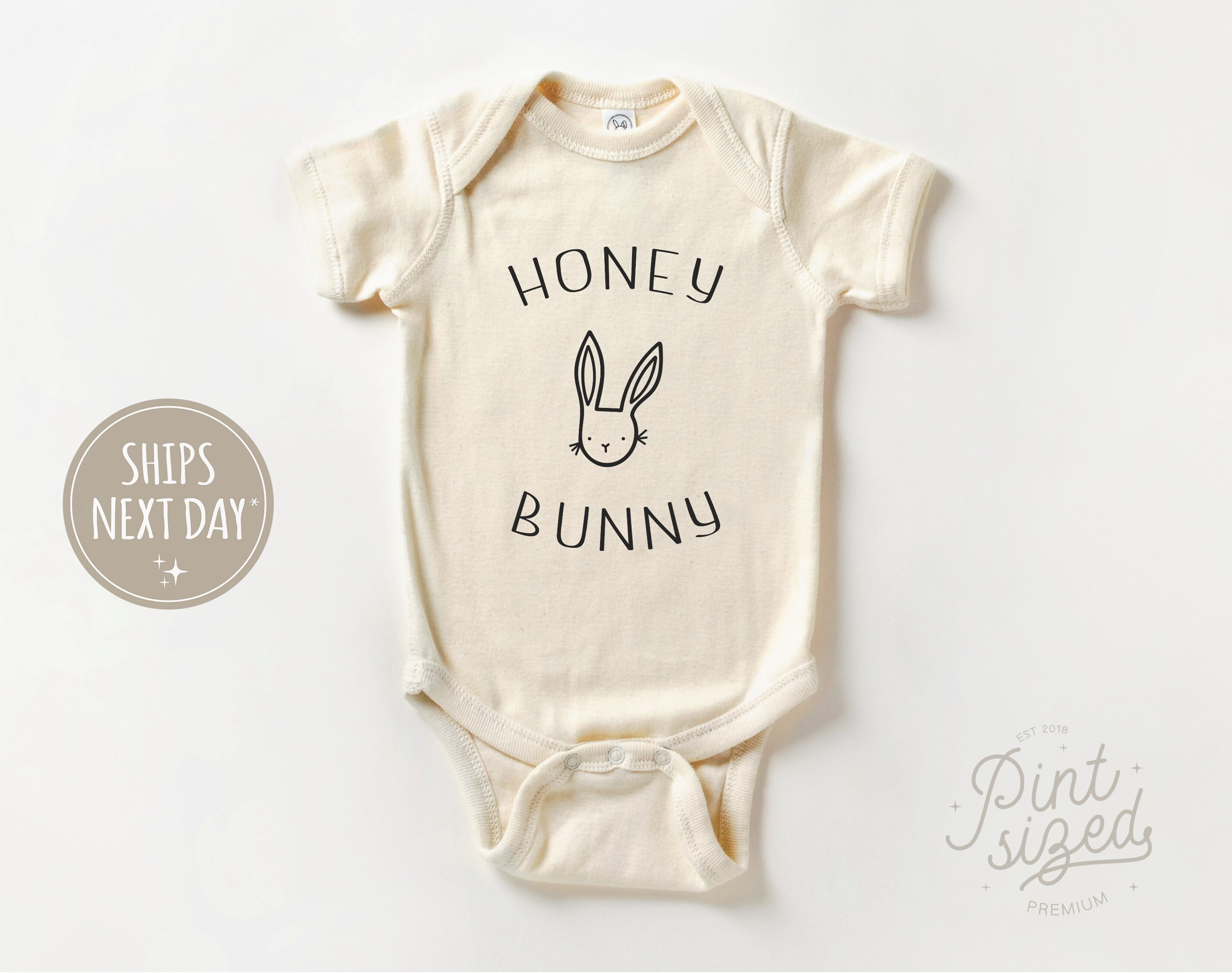Honey Bunny Onesie, Cute Easter Bodysuit, Minimalist Bunny Onesie Cute ...