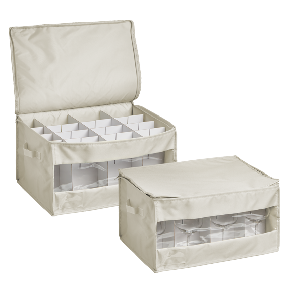 Honey-Can-Do 2-Piece Stemware Storage Boxes (Natural) - Walmart.com