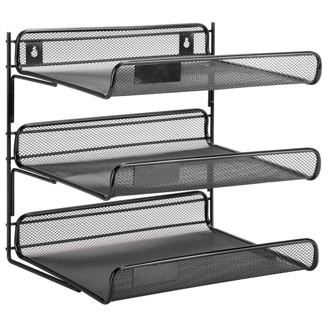 Honey-Can-Do 3-Tier Steel File Organizer for Desktop or Wall Mount ...