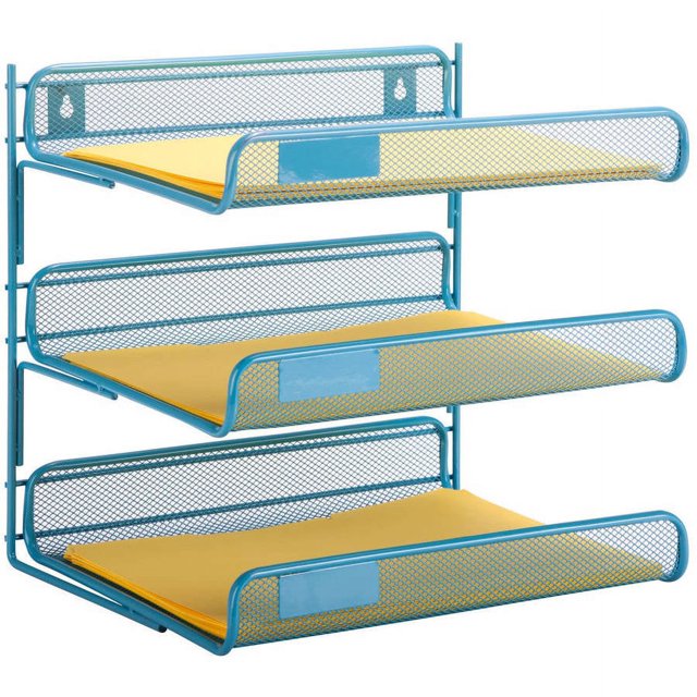 Honey Can Do 3-Tier Steel Mesh Letter Tray, Multicolor - Walmart.com