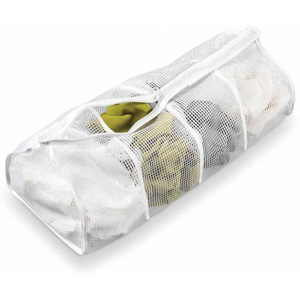 Honey Can Do Breathable Hosiery Laundry Bag with Zipper, White (Pack of ...