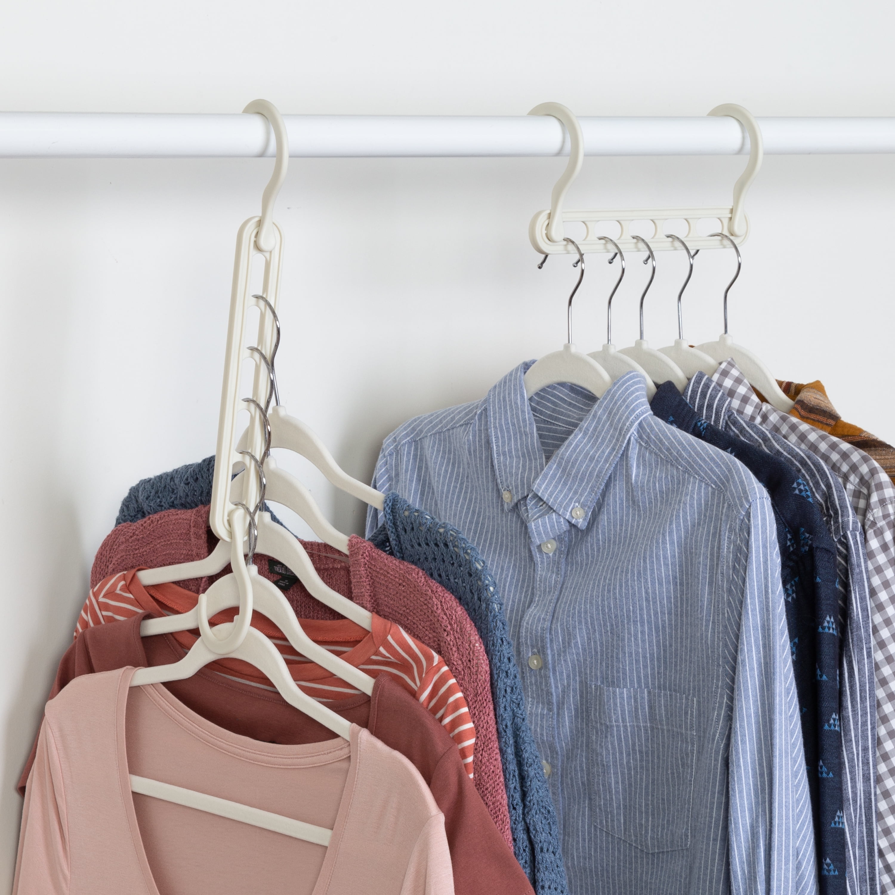 Honey-Can-Do Set of 5 Collapsible and 50 Velvet Non-Slip Adult Clothes ...