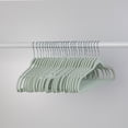Honey-Can-Do Slim-Profile Non-Slip Velvet Clothes Hangers, Light Green ...