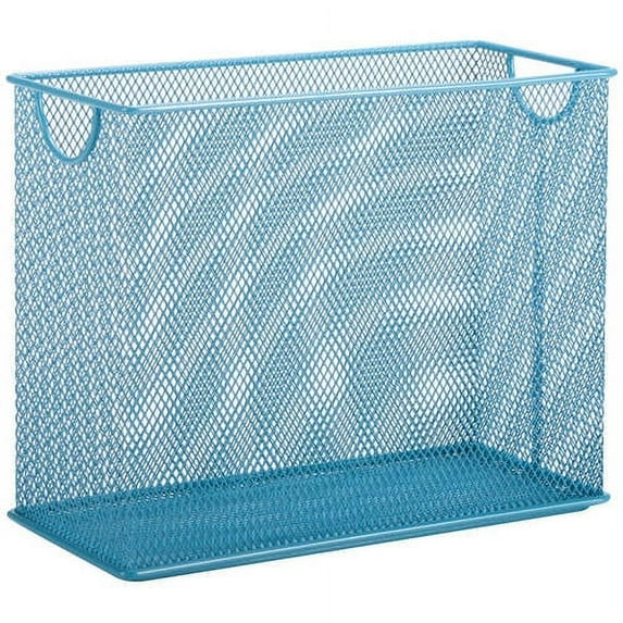 Honey Can Do Table Top Mesh File Organizer Blue, Metal Desktop Document ...