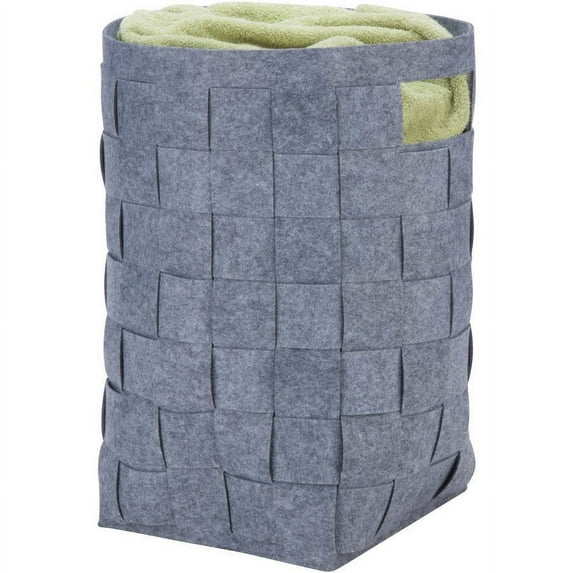 Honey Can Do Woven Felt Hamper with Built-In Handles, Gray - Walmart.com
