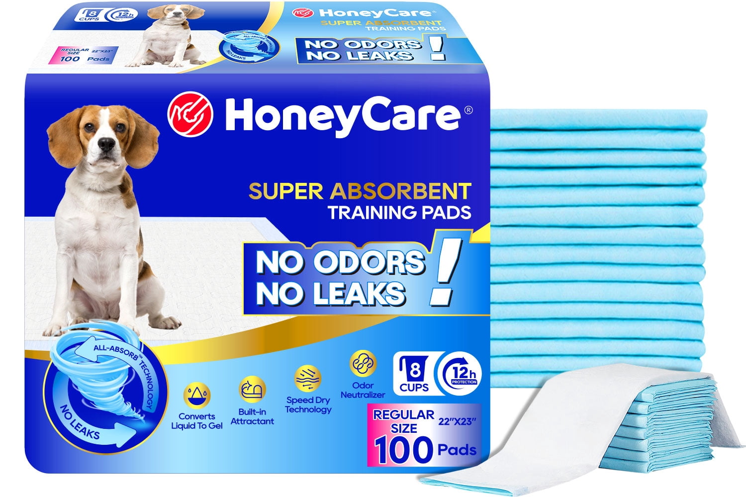 "Honey Care A01 Large 22""x23"", Ultra Absorbent Dog Training Pads, 5 ...