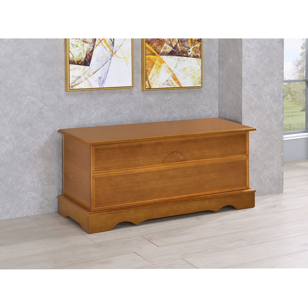 Honey Cedar Chest, Wood Storage Chest with Locking Lid, Spacious ...
