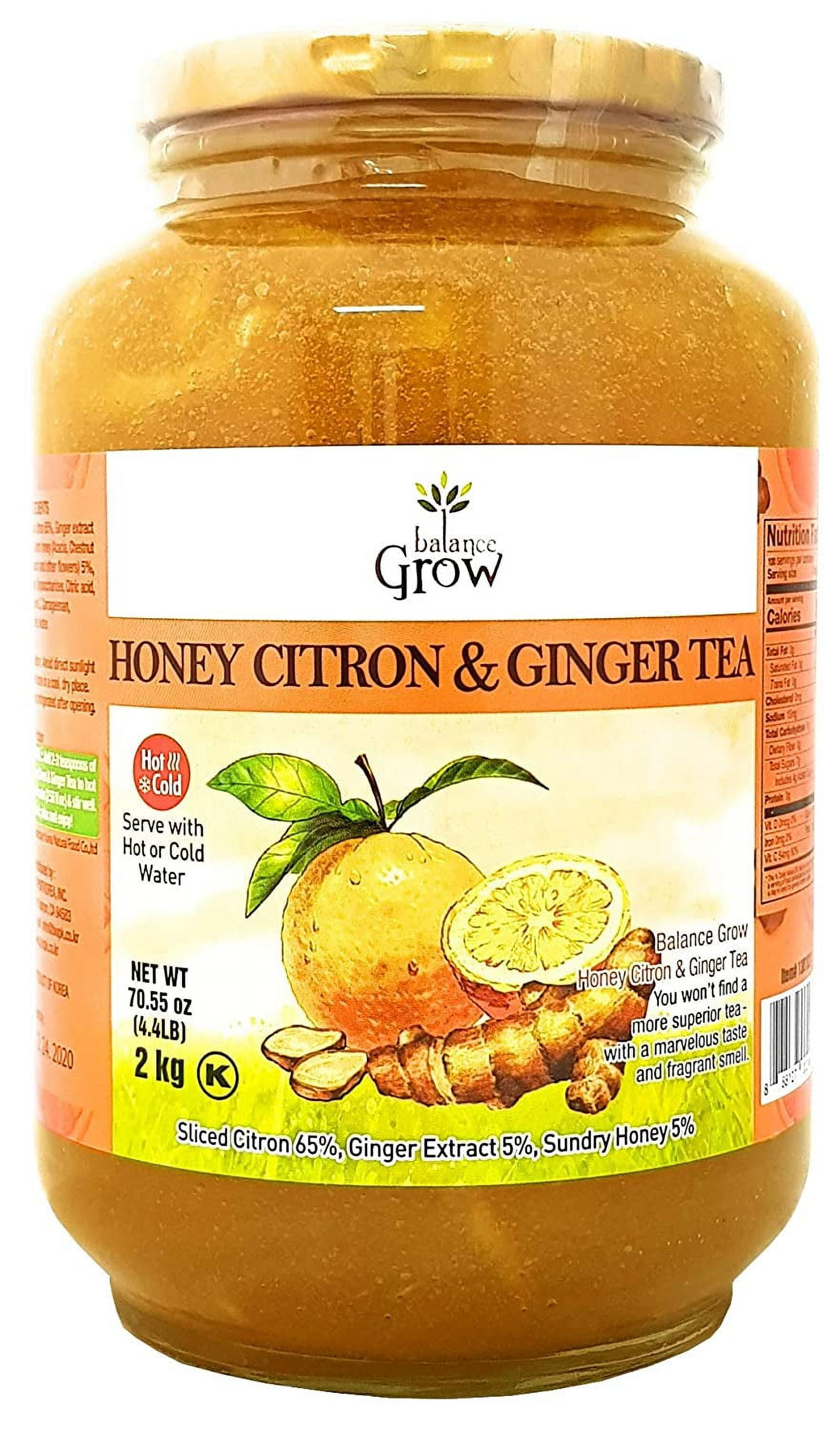 BXB Honey Citron & Ginger Ginger Tea, Caffeine-Free, Shelf-Stable ...