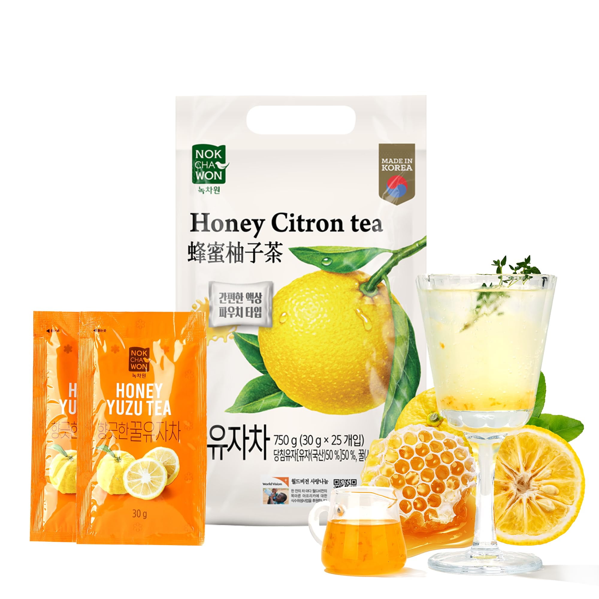 [] Honey Citron Tea 25 Sachets - Sun-Ripened Yuzu With Honey Blend Tea ...