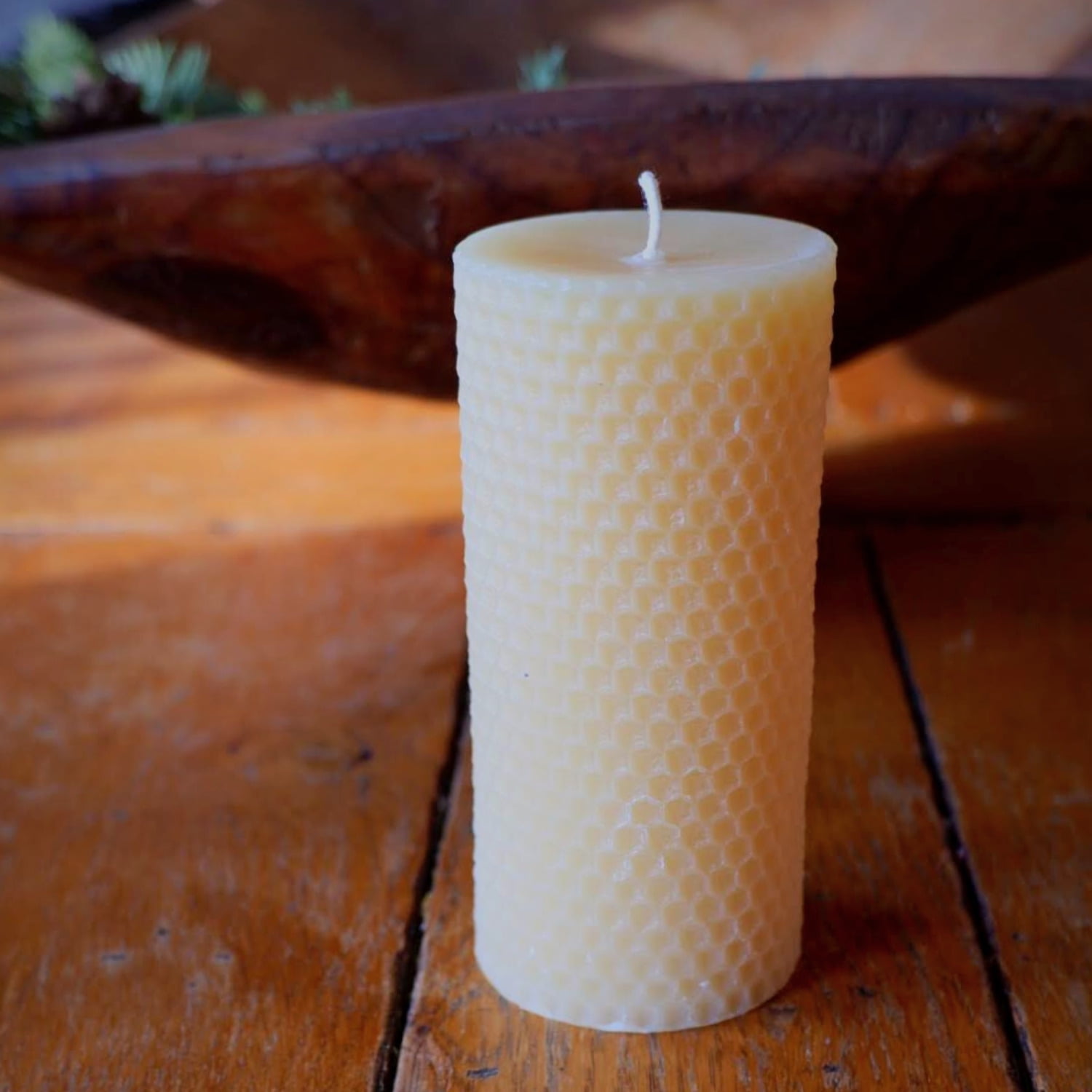 Honey Comb Beeswax Pillar Candle - Walmart.com