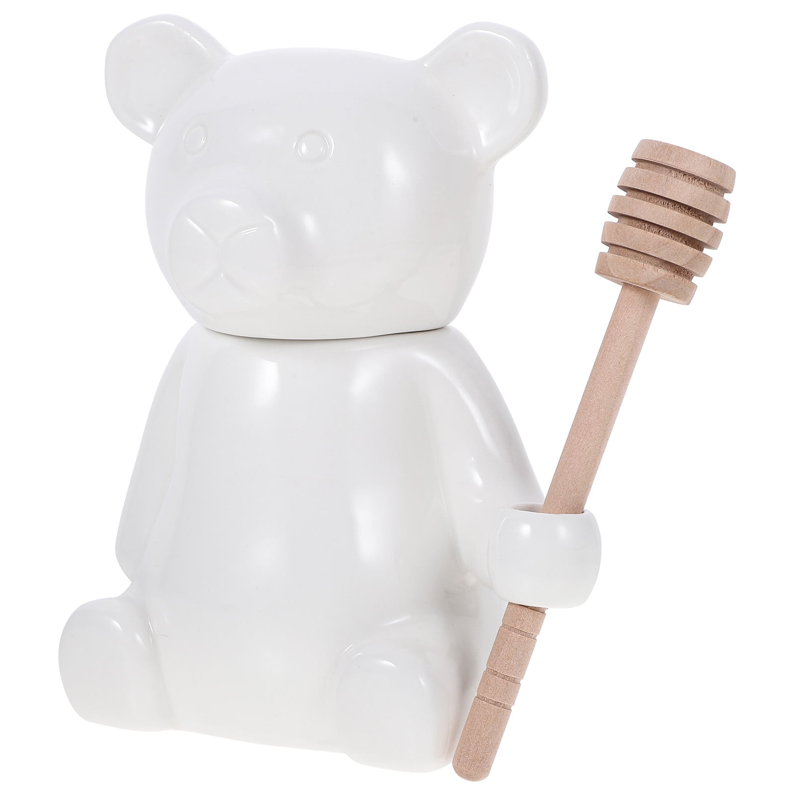 WHAMVOX 1 Set Bear Shaped Transparent Ceramic With Dipper Home Use ...