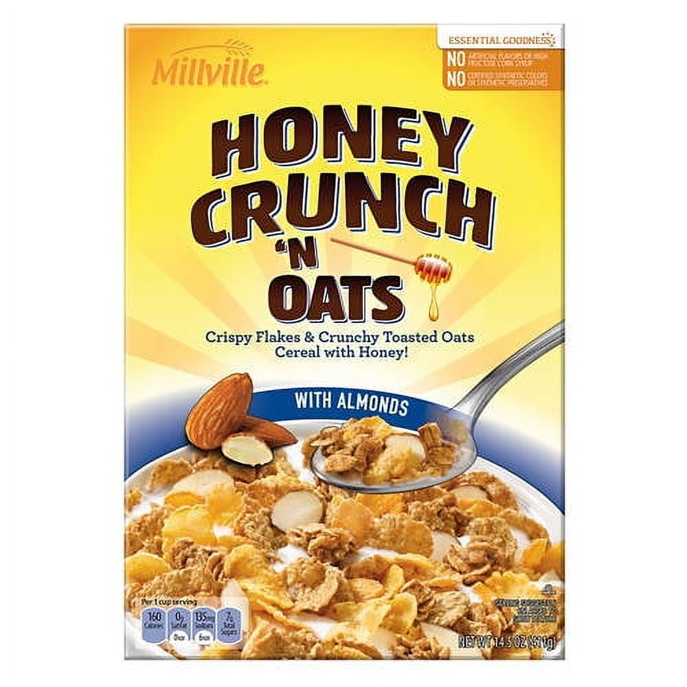 Millville Honey Crunch 'n Oats with Almonds Cereal, 18 oz - Pack of 2 ...