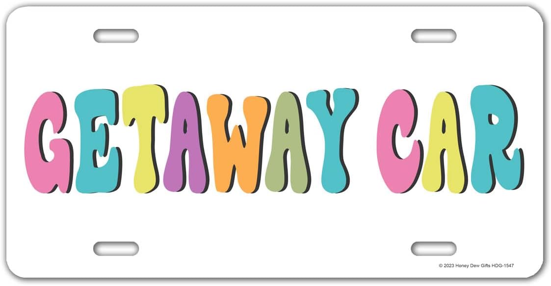 Honey Dew Gifts, Getaway Car, 12 inch by 6 inch, , Decorative Funny ...
