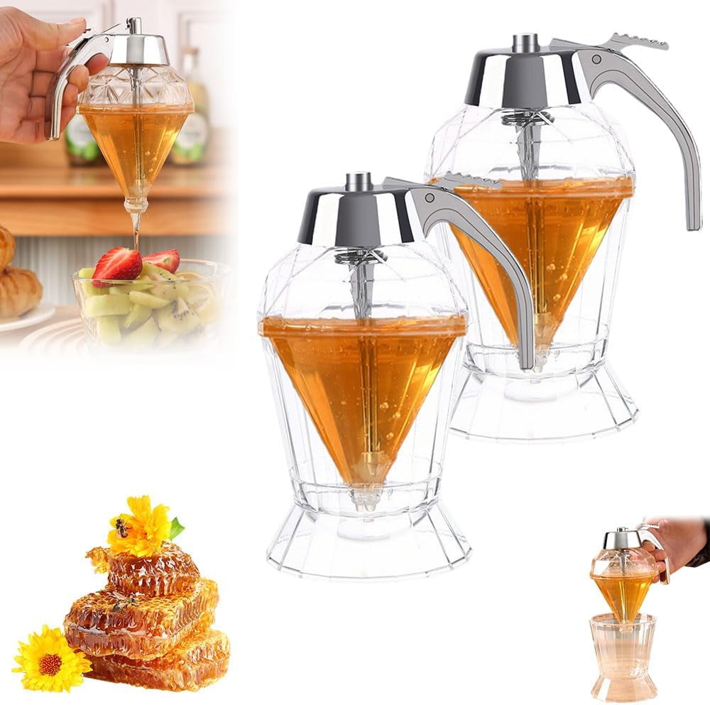 Honey Dispenser No Drip, 2025 New Maple Syrup Dispenser, Honey Jar with ...