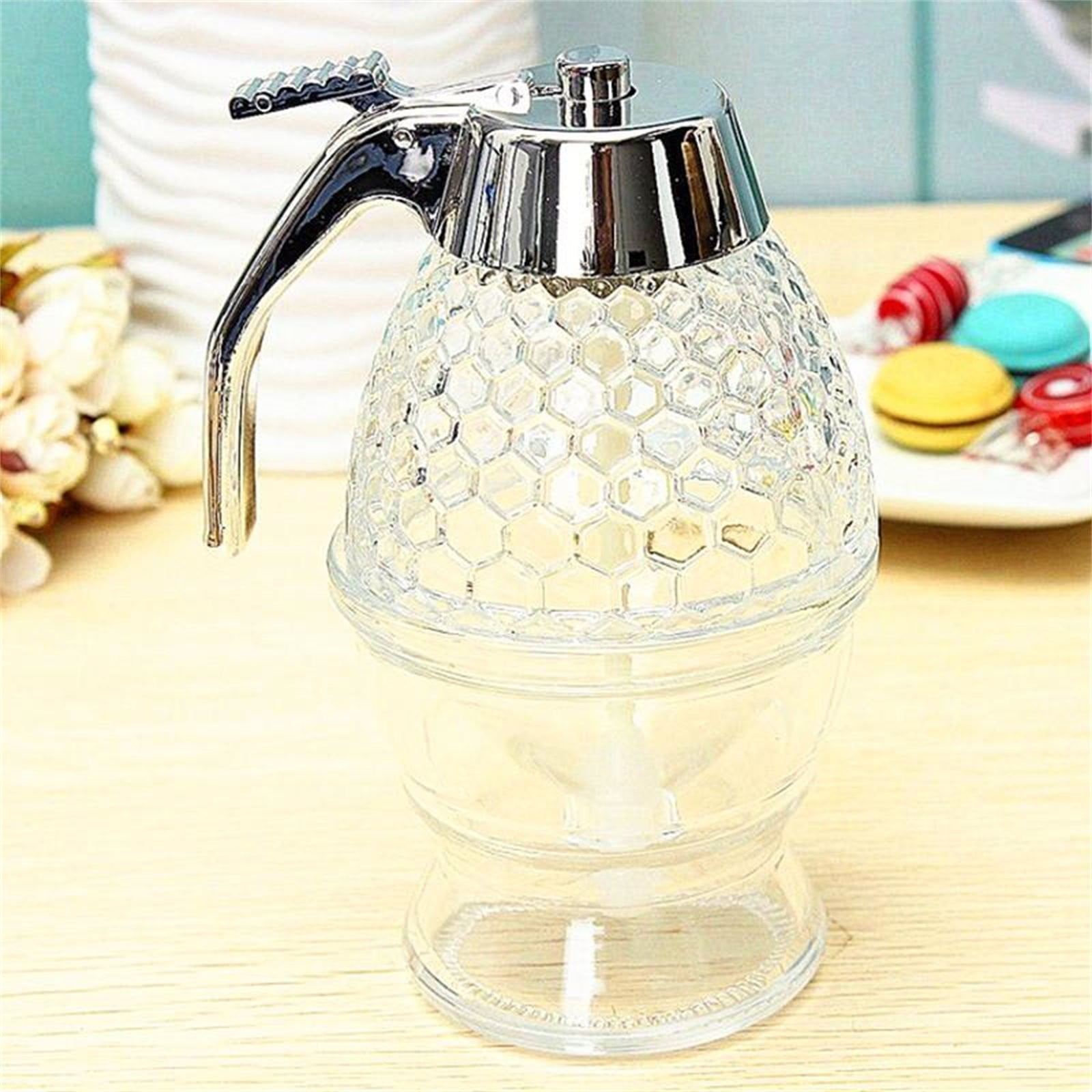 Honey Dispenser No Drip Glass,Maple Syrup Dispenser,Honey Jar With ...