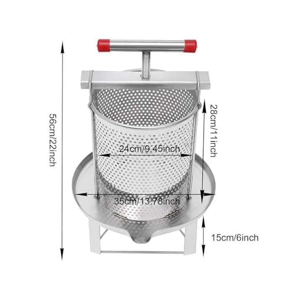 Honey Extractor, 12.6L/532.6 Oz Bee Honey Press Machine With Large ...