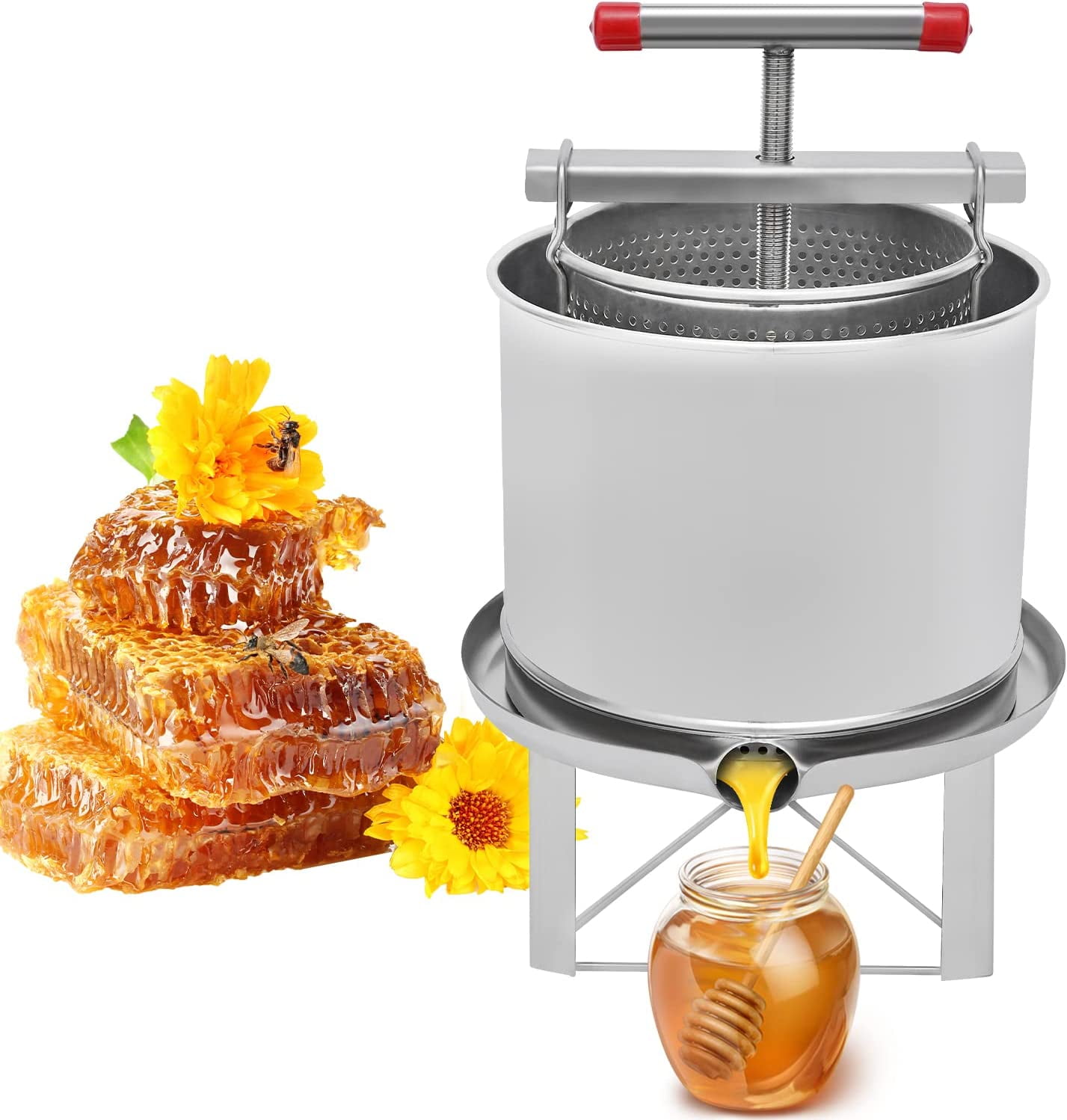 Honey Extractor, 532.6 Oz Volume Large Bee Honey Press Extractor ...