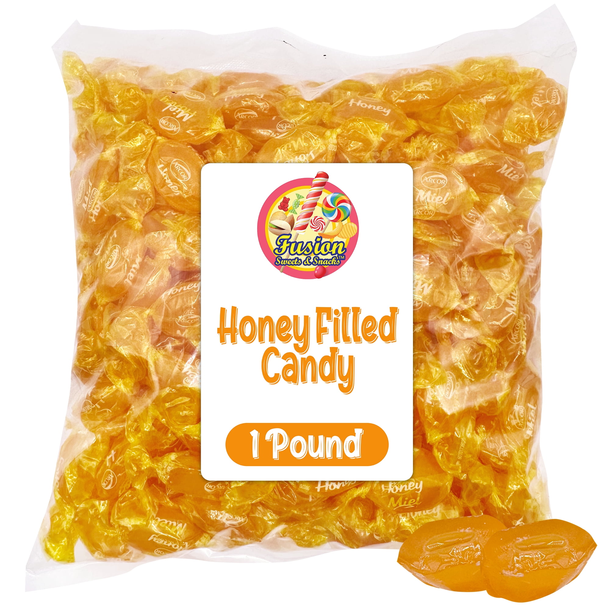 Honey Filled Hard Candy - Individually Wrapped Honey Hard Candy - 1 ...