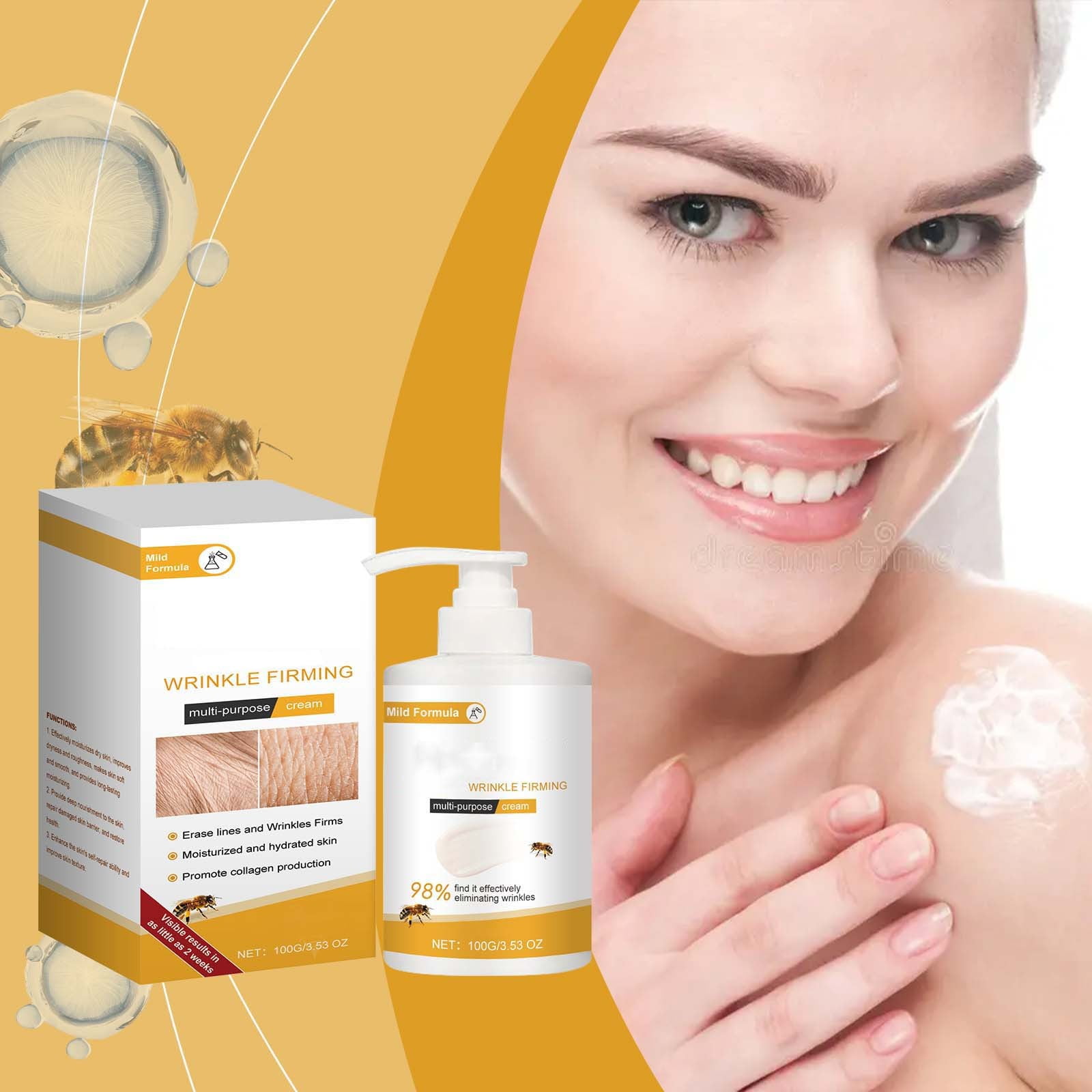 Honey Firming Cream,Skin Firming and Tightening Lotion for Face & Body ...