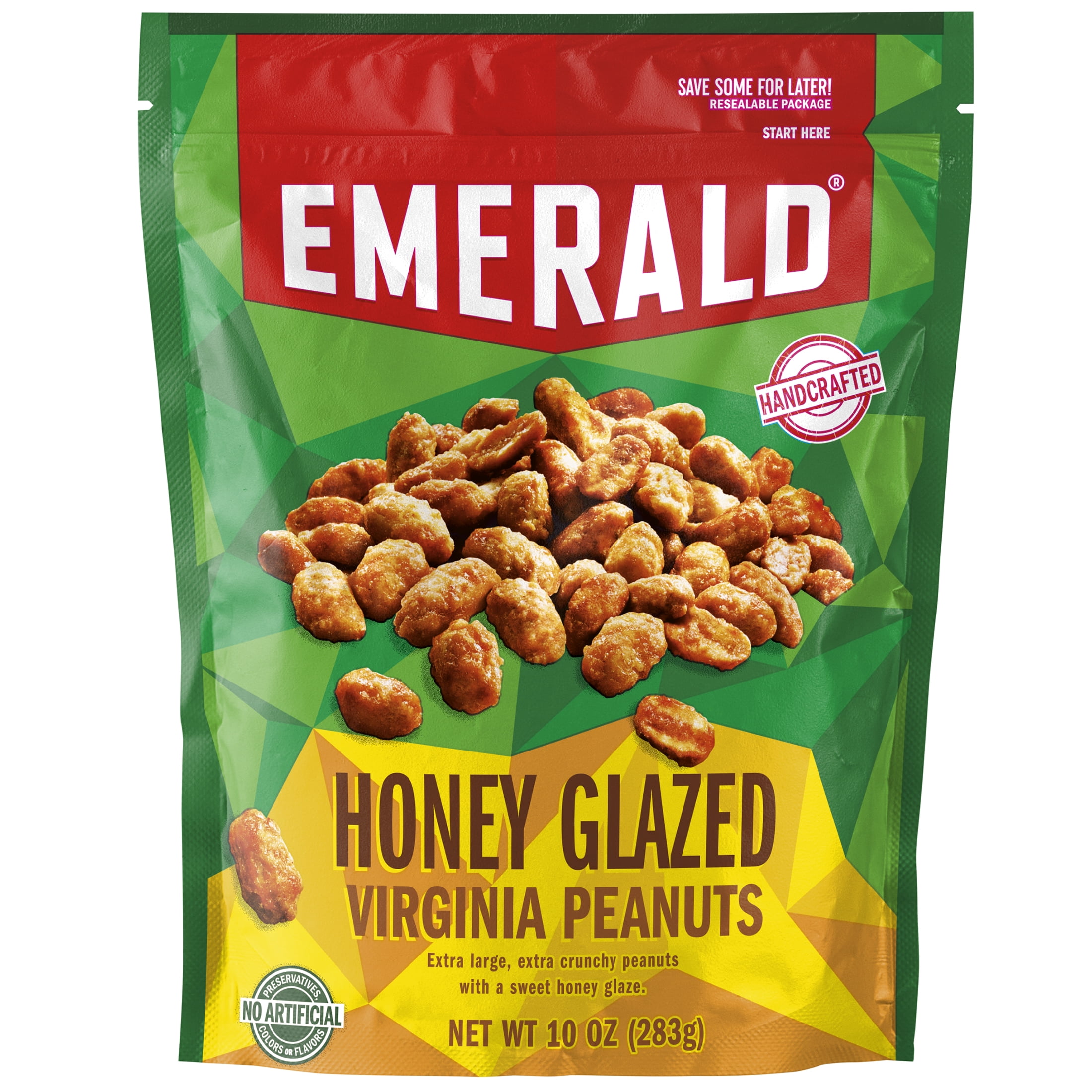 Emerald's Whole Natural Honey Glazed XL Virginia Peanuts, 10 Oz ...