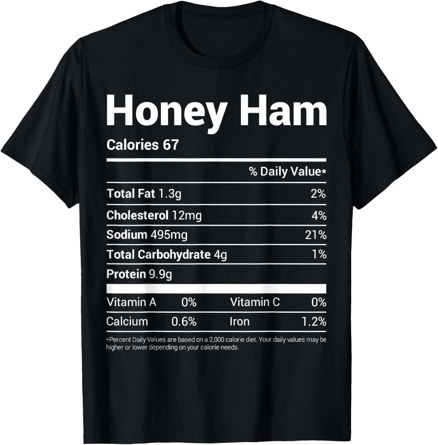 Honey Ham Nutrition Facts Family Matching Christmas Costume T-Shirt ...