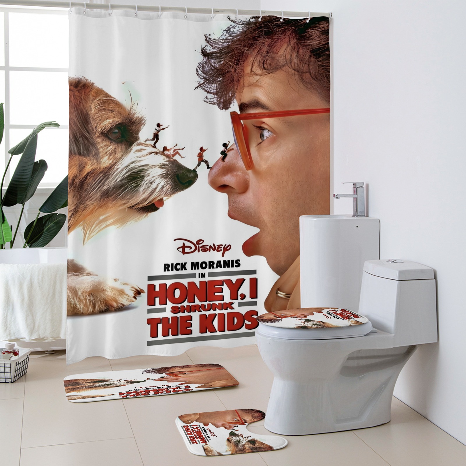 Honey, I Shrunk the Kids Polyester Bath 4-Piece—Shower curtain, toilet ...