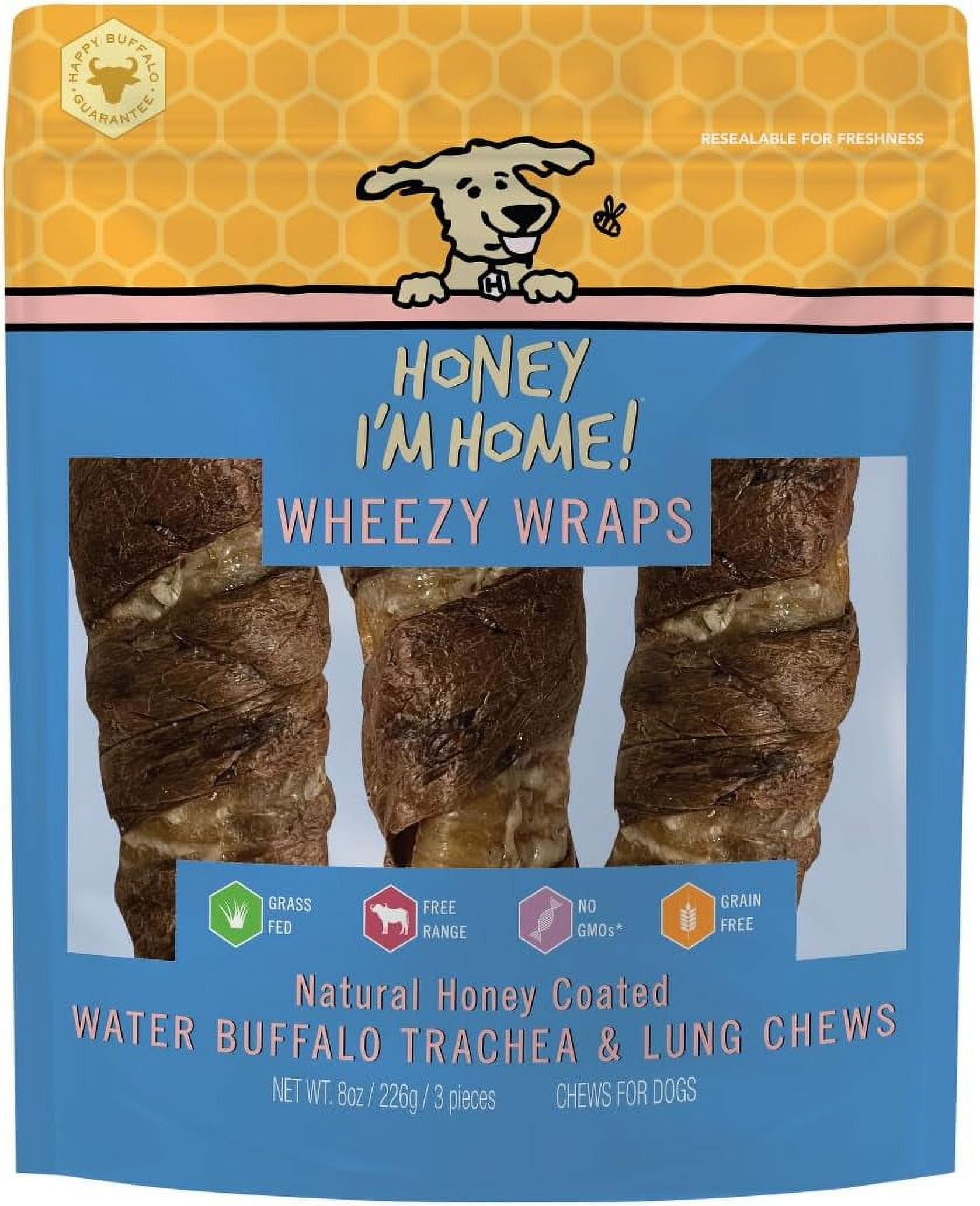 Honey I'm Home Natural Honey Coated Buffalo Wheezy Wraps Lung Wrapped ...