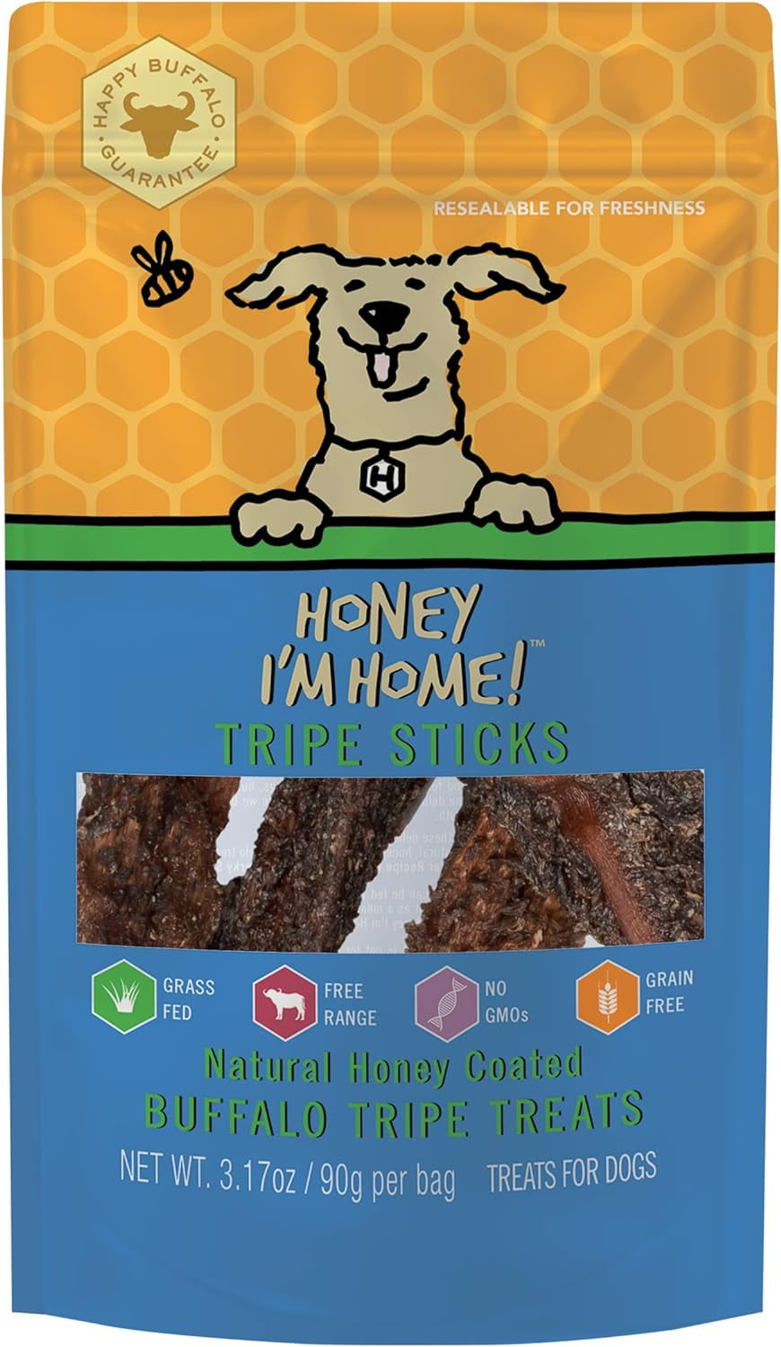 Honey I'm Home Tripe Sticks Buffalo Dog Treats 3.17 oz - Walmart.com