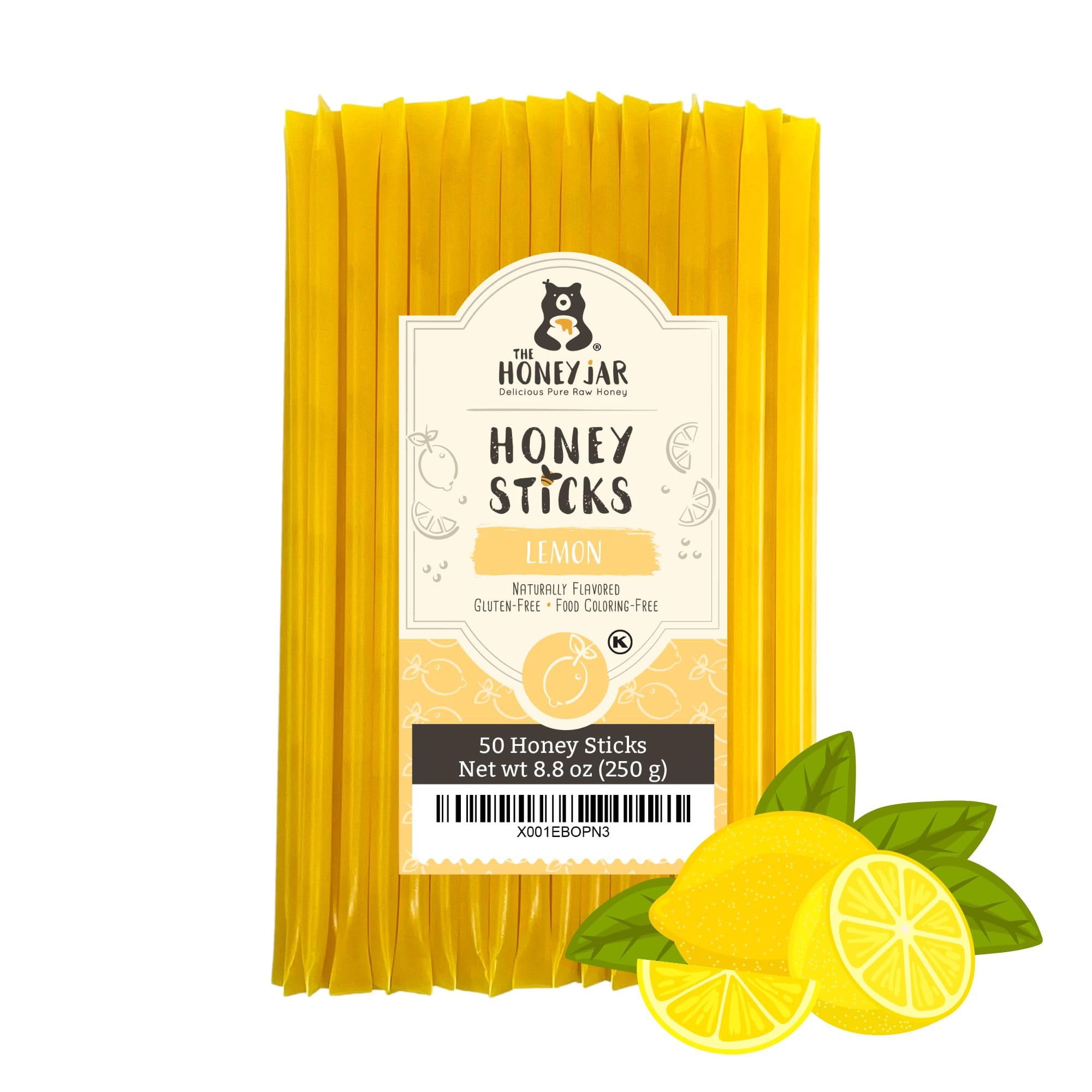The Honey Jar Lemon IEF31 Flavored Honey Sticks - Pure Honey Straws For ...