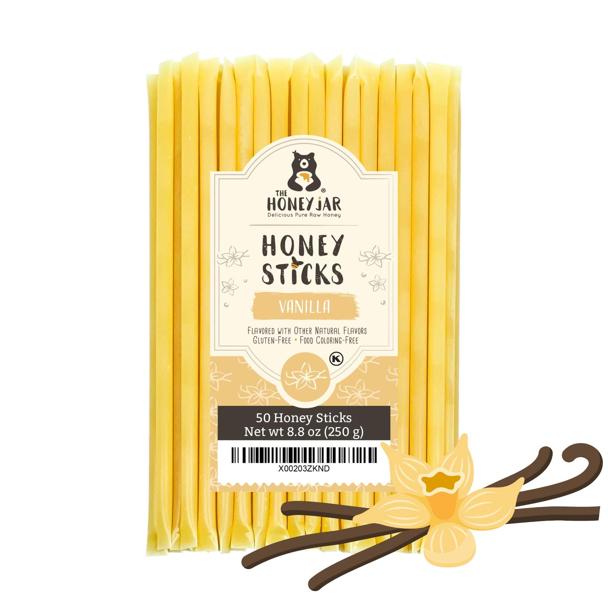The Honey Jar Vanilla OKA4 Flavored Honey Sticks - Pure Honey Straws ...