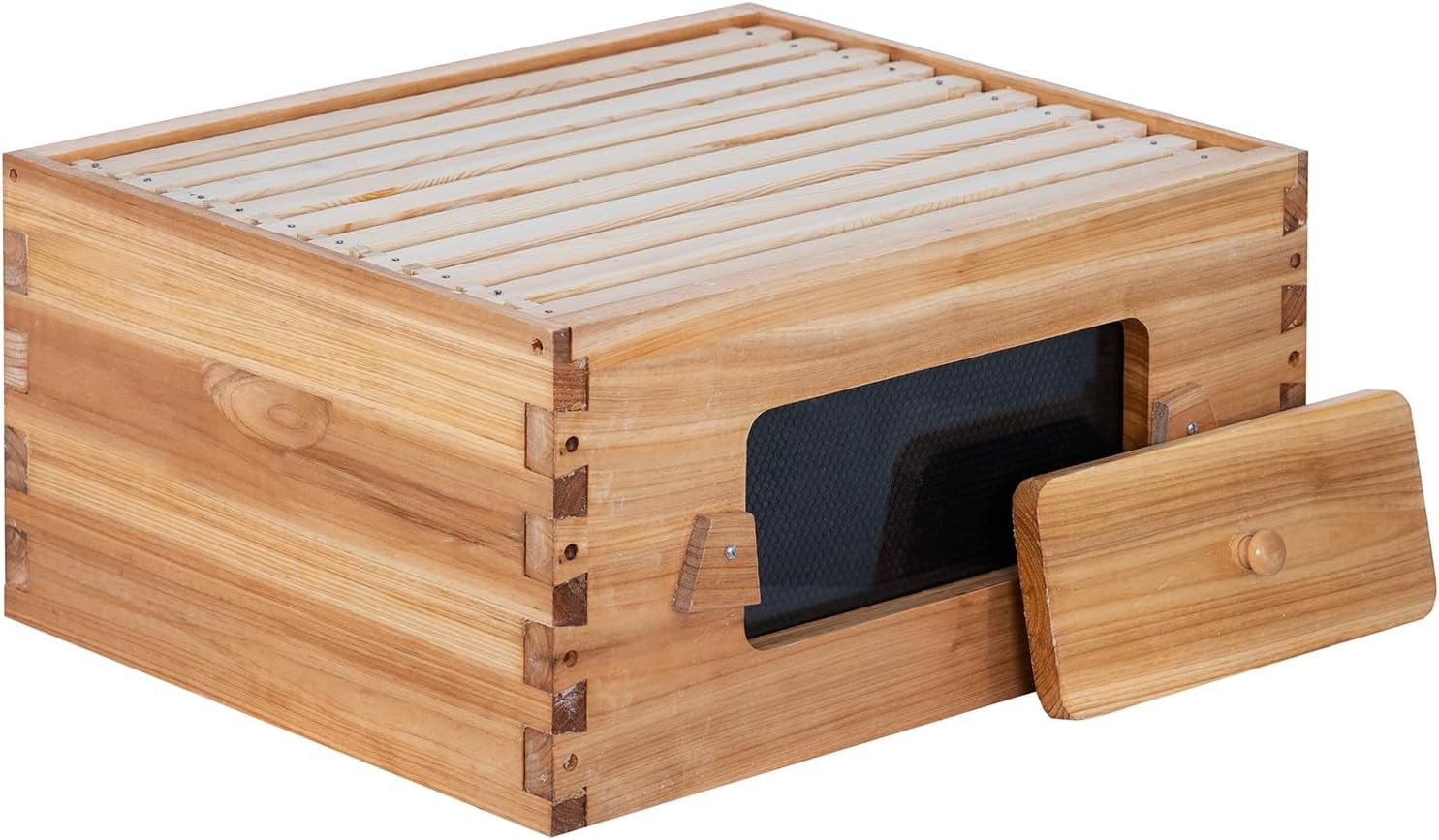 Honey Lake 10 Frame Beehive Deep Brood Box with Window, Langstroth Bee ...