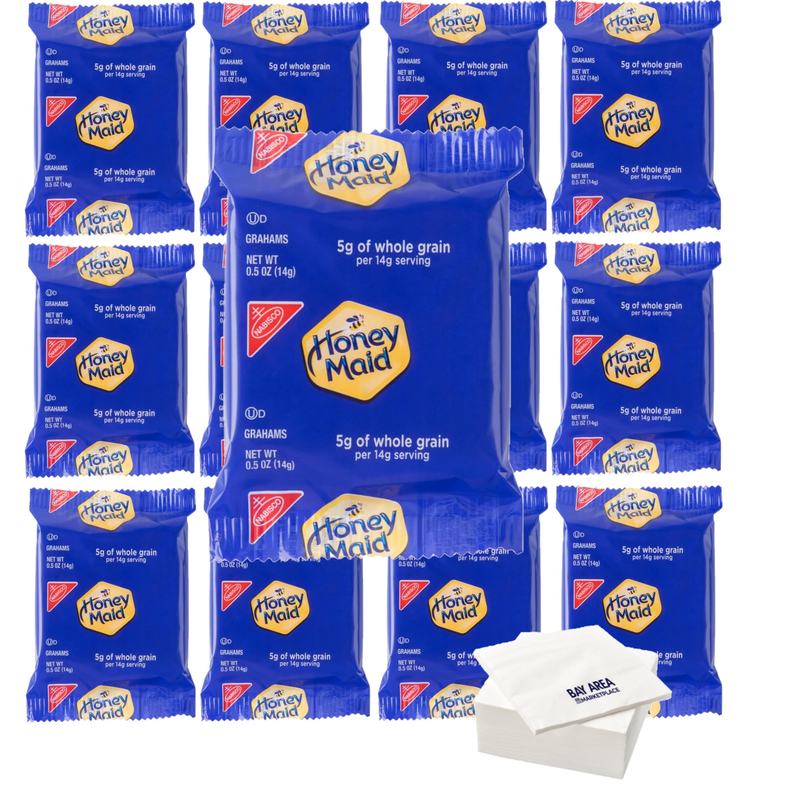 Honey Maid Graham Crackers, CM31 0.5oz Pouches, (Pack of 50) with Bay ...