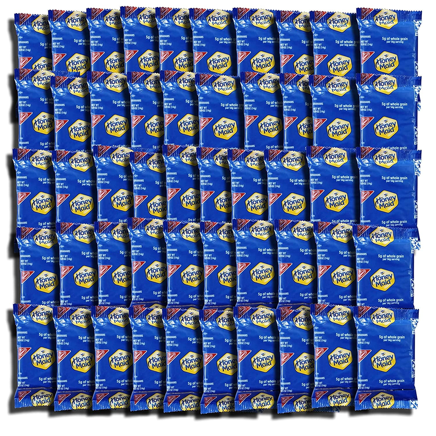 Honey Maid Whole Grain Graham Crackers, .5 Ounce, Value Pack of 50 ...