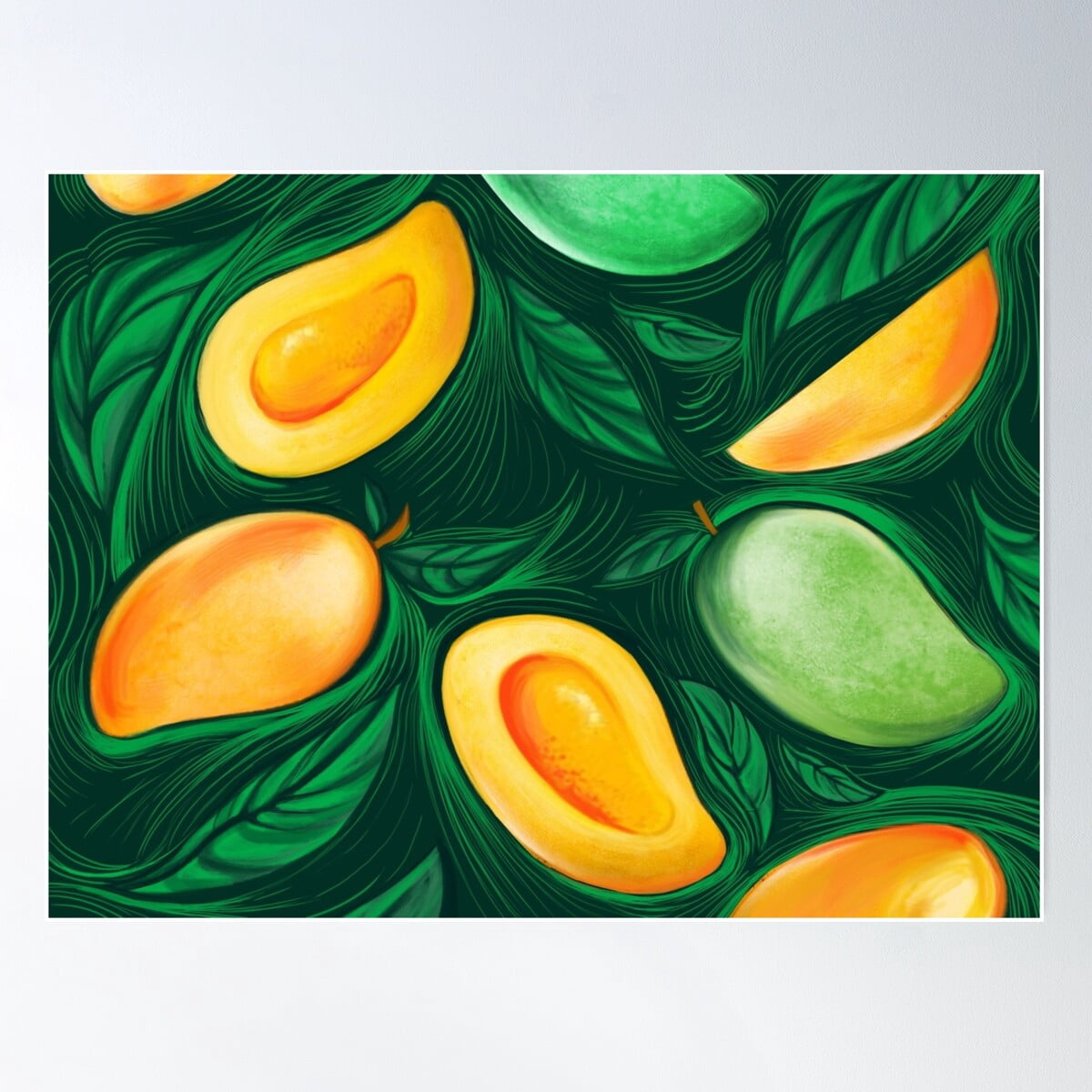 Honey Mango Poster Wall Art, Modern Wall Decor For Living Room Bedroom ...