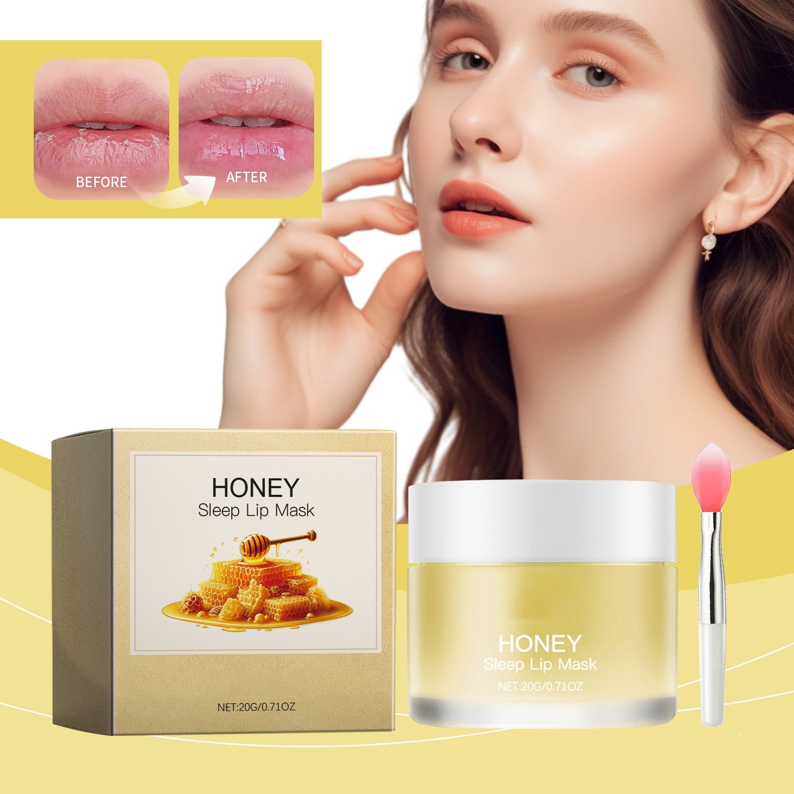 Honey Nourishing Lip Mask, Gentle Night Maintain, Moisturizing ...