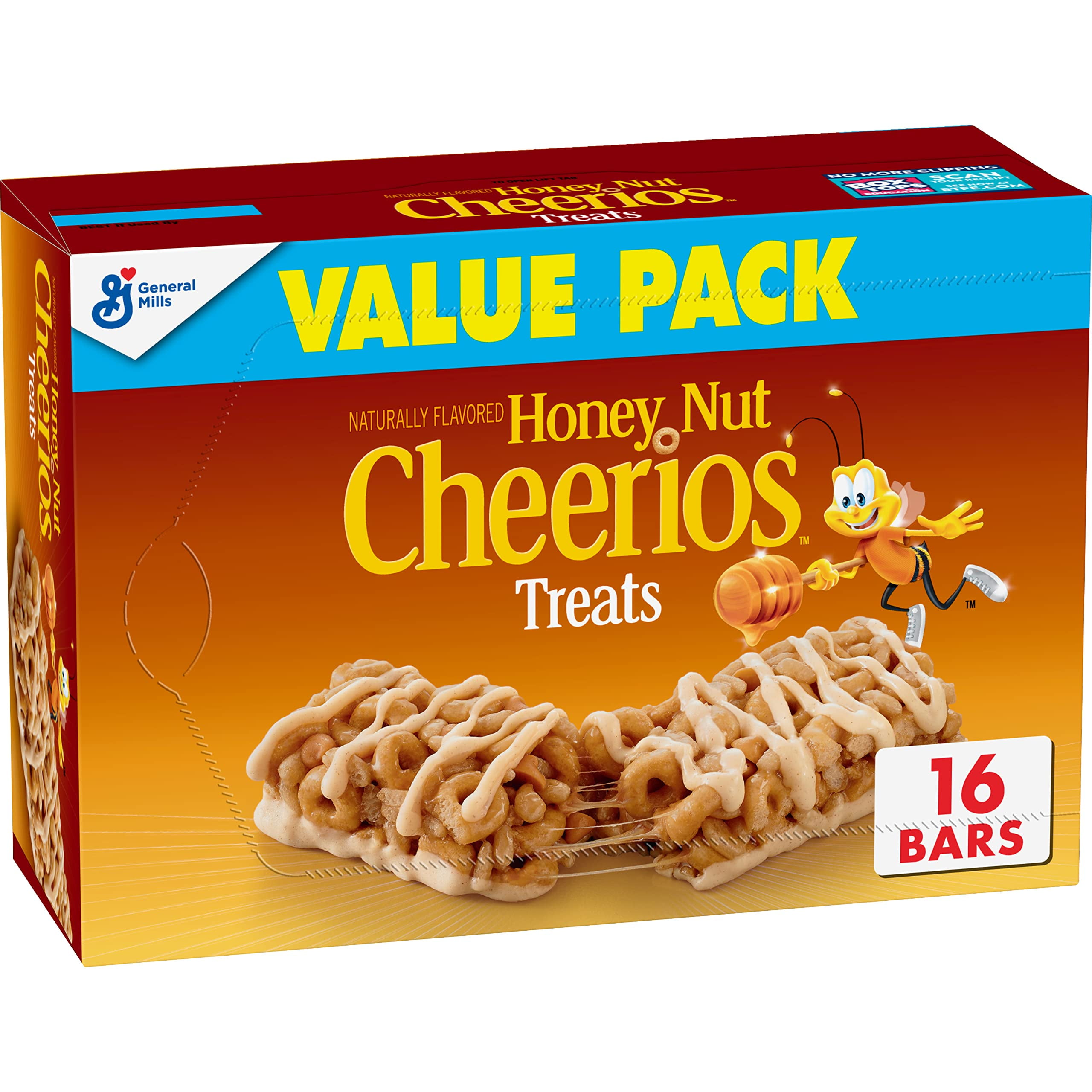 Honey Nut Cheerios Breakfast OIF8 Bars, Value Pack, 16 Bars - Walmart.com