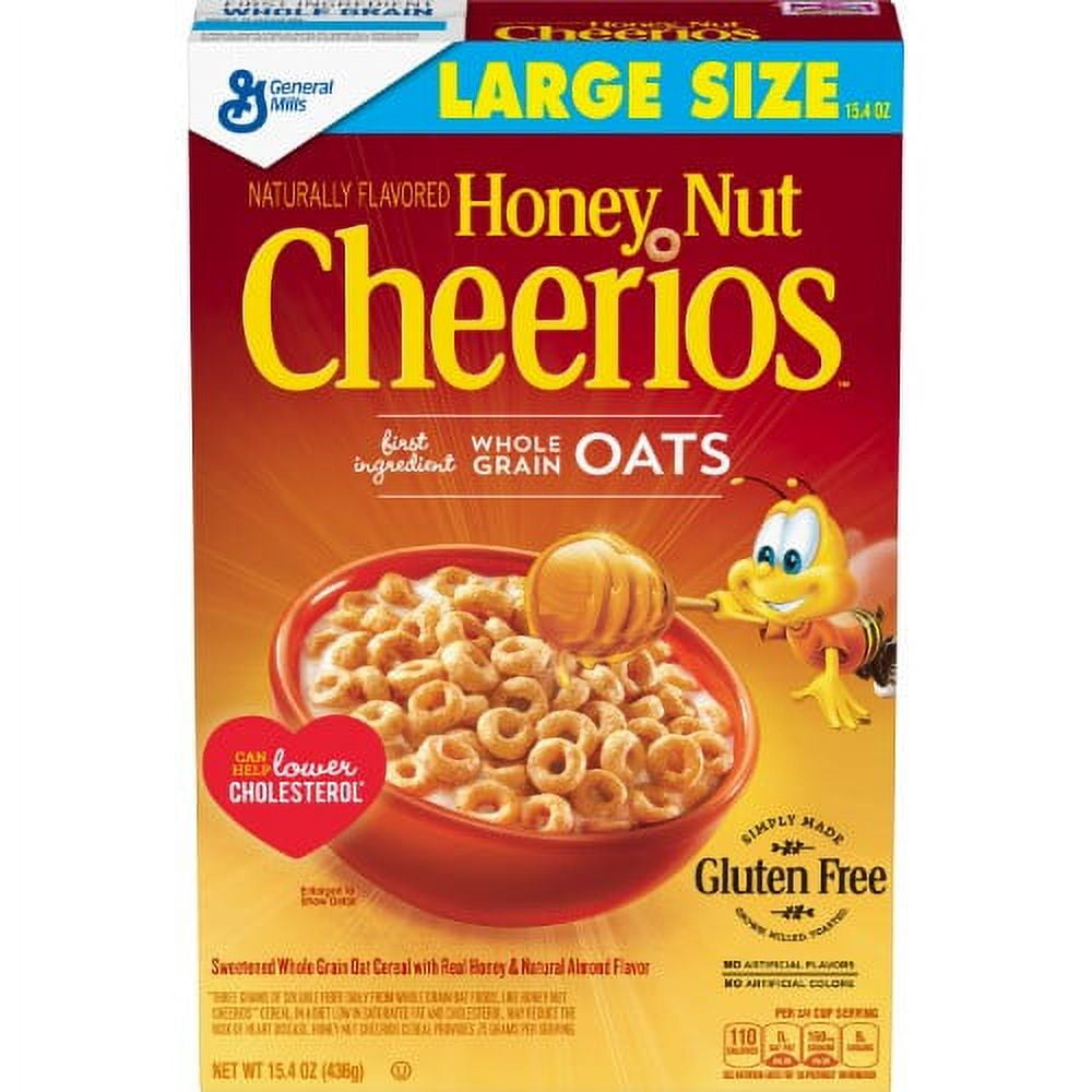 Honey Nut Cheerios Gluten Free Cereal, 15.4 Oz Box (Pack of 4 ...