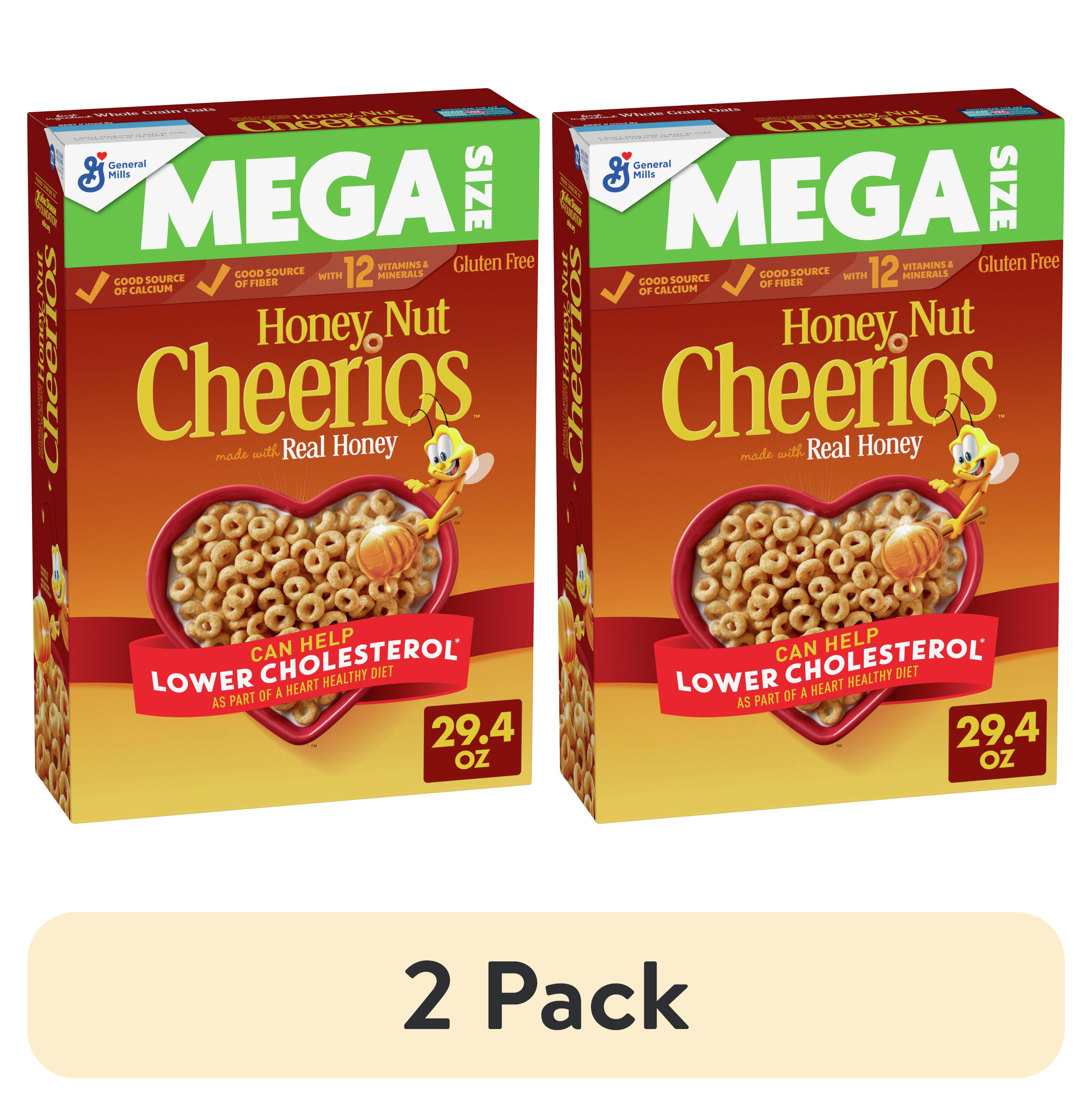 (2 pack) Honey Nut Cheerios Heart Healthy Gluten Free Breakfast Cereal ...