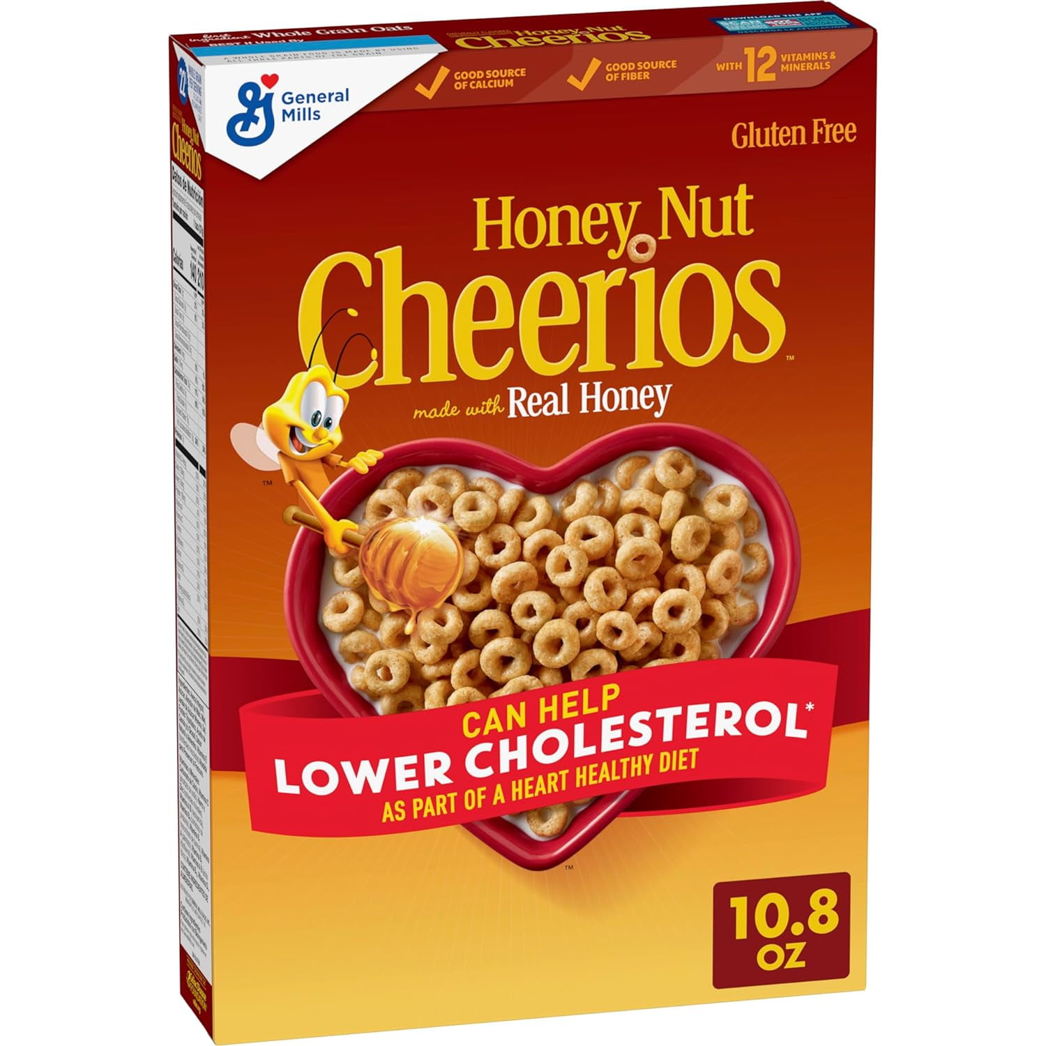 Honey Nut Cheerios, Heart Healthy Gluten Free Breakfast Cereal with ...